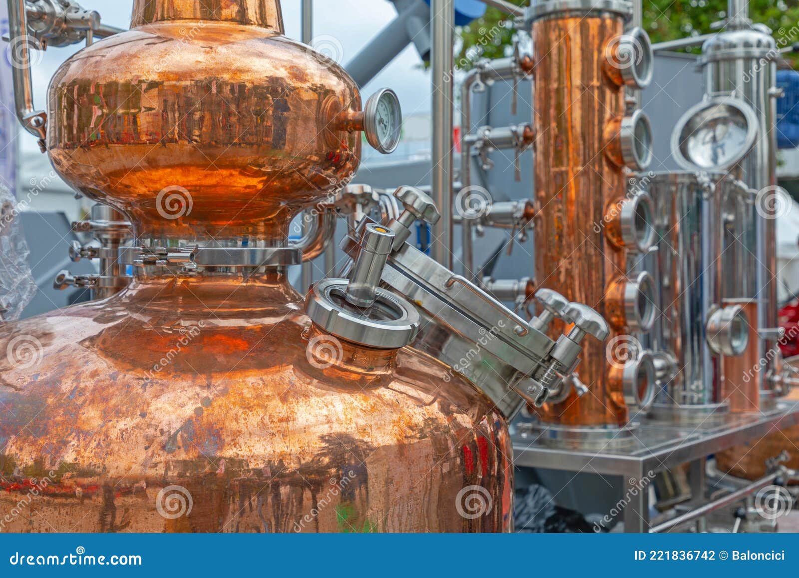 Copper Still stock photo. Image of machinery, copper - 221836742