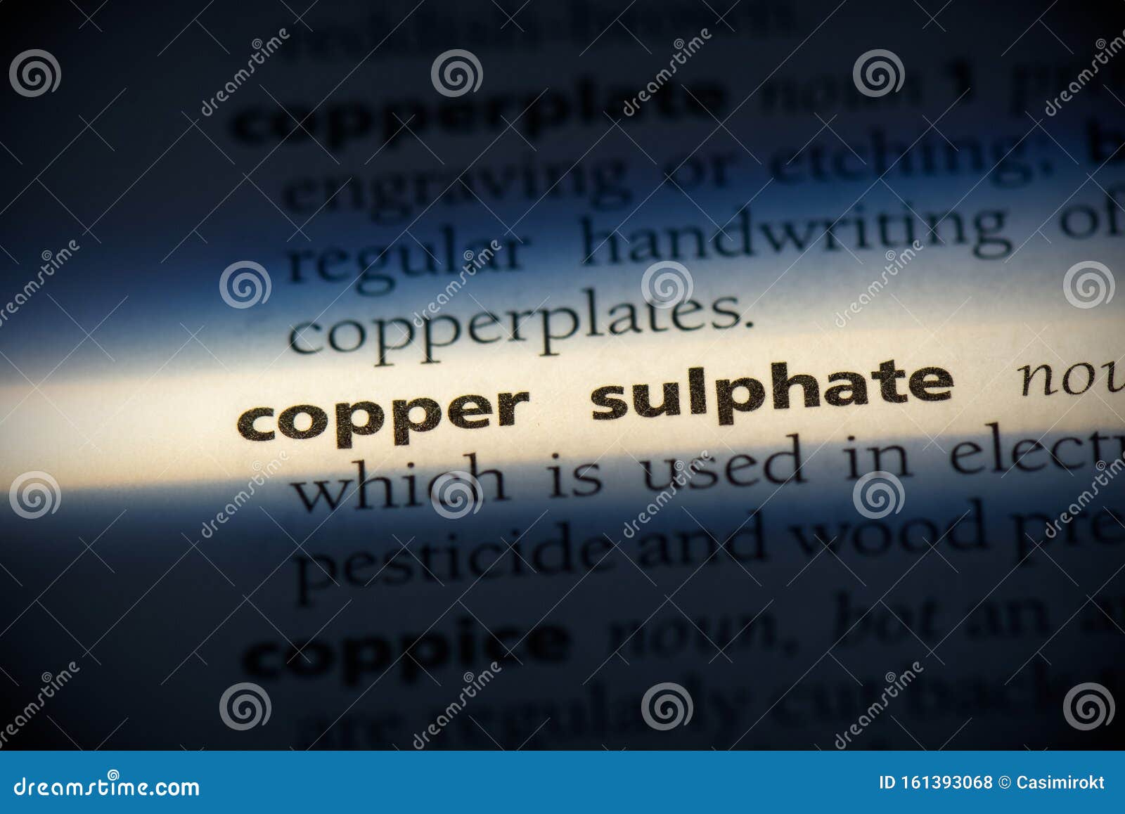 Copper sulphate stock photo. Image of learn, word, sulphate - 161393068