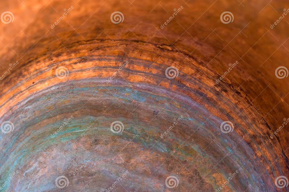 Copper Surface. Oxidation of Copper. Copy Space Stock Photo - Image of ...