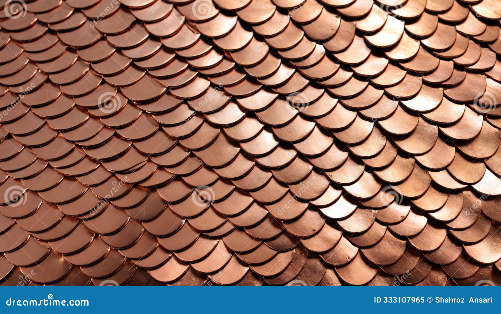 Copper Surface Resembling Fish Scales Stock Image - Image of reflective ...