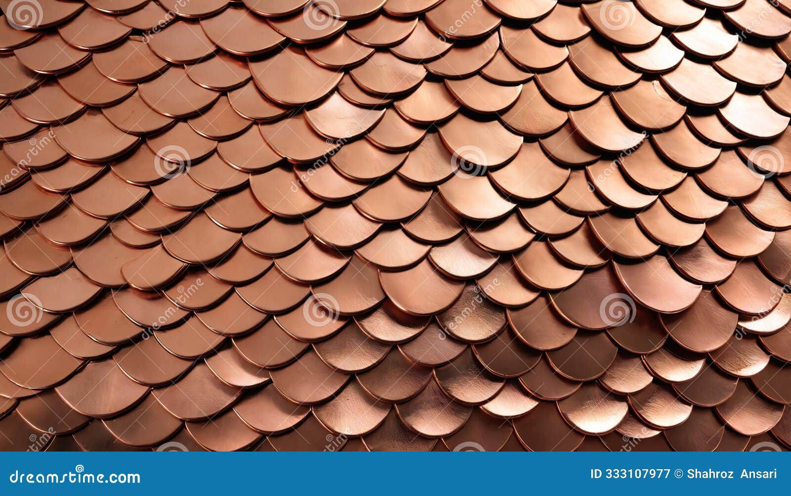 Copper Surface Resembling Fish Scales Stock Image - Image of surface ...
