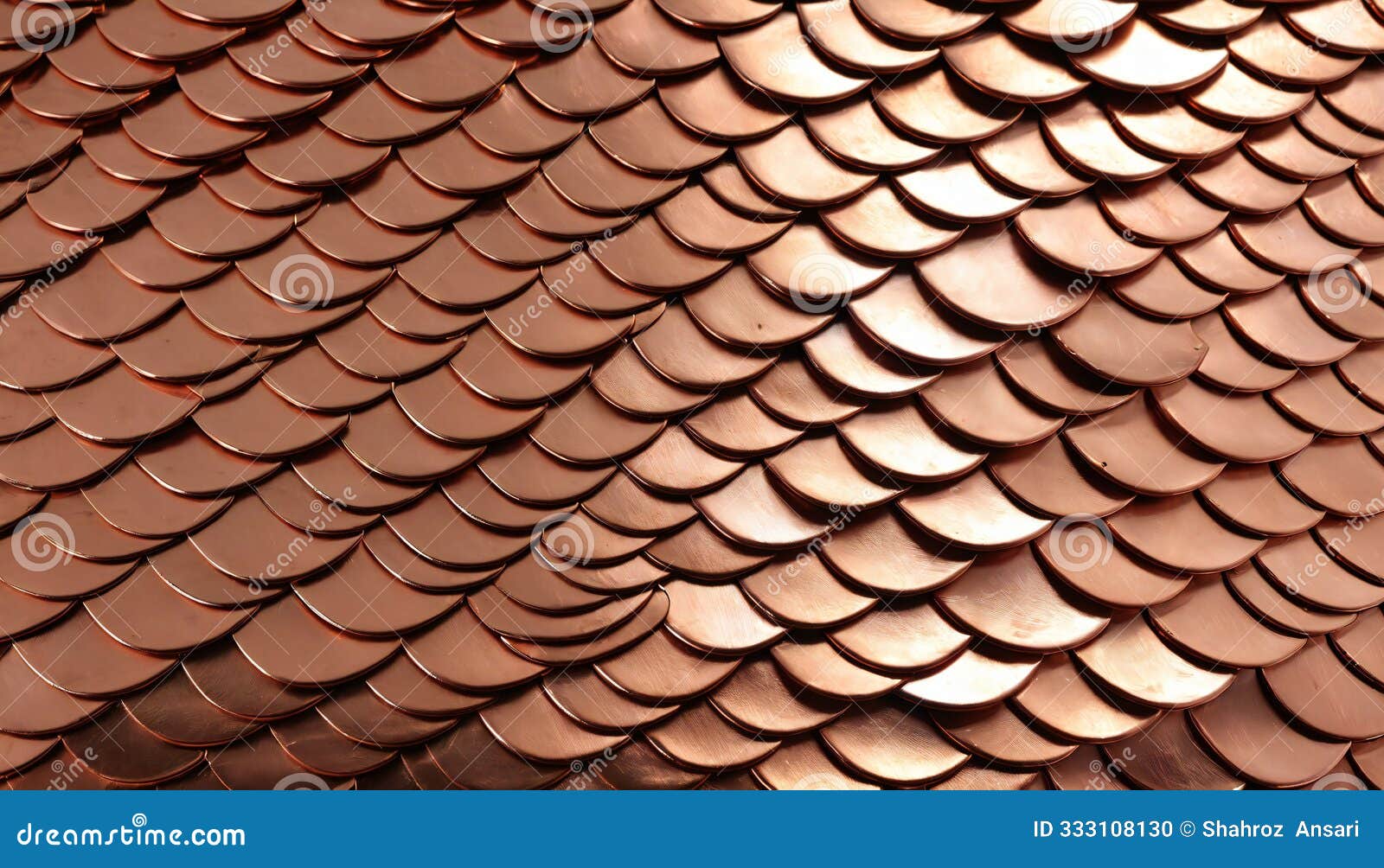 Copper Surface Resembling Fish Scales Stock Illustration - Illustration ...