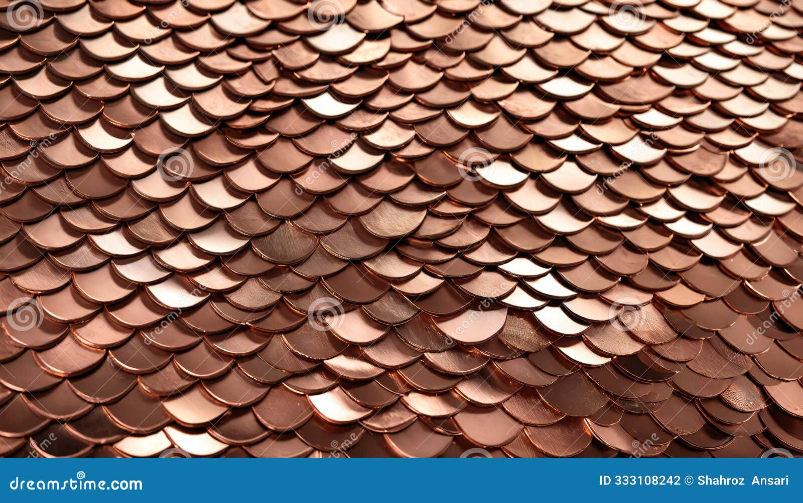 Copper Surface Resembling Fish Scales Stock Illustration - Illustration ...