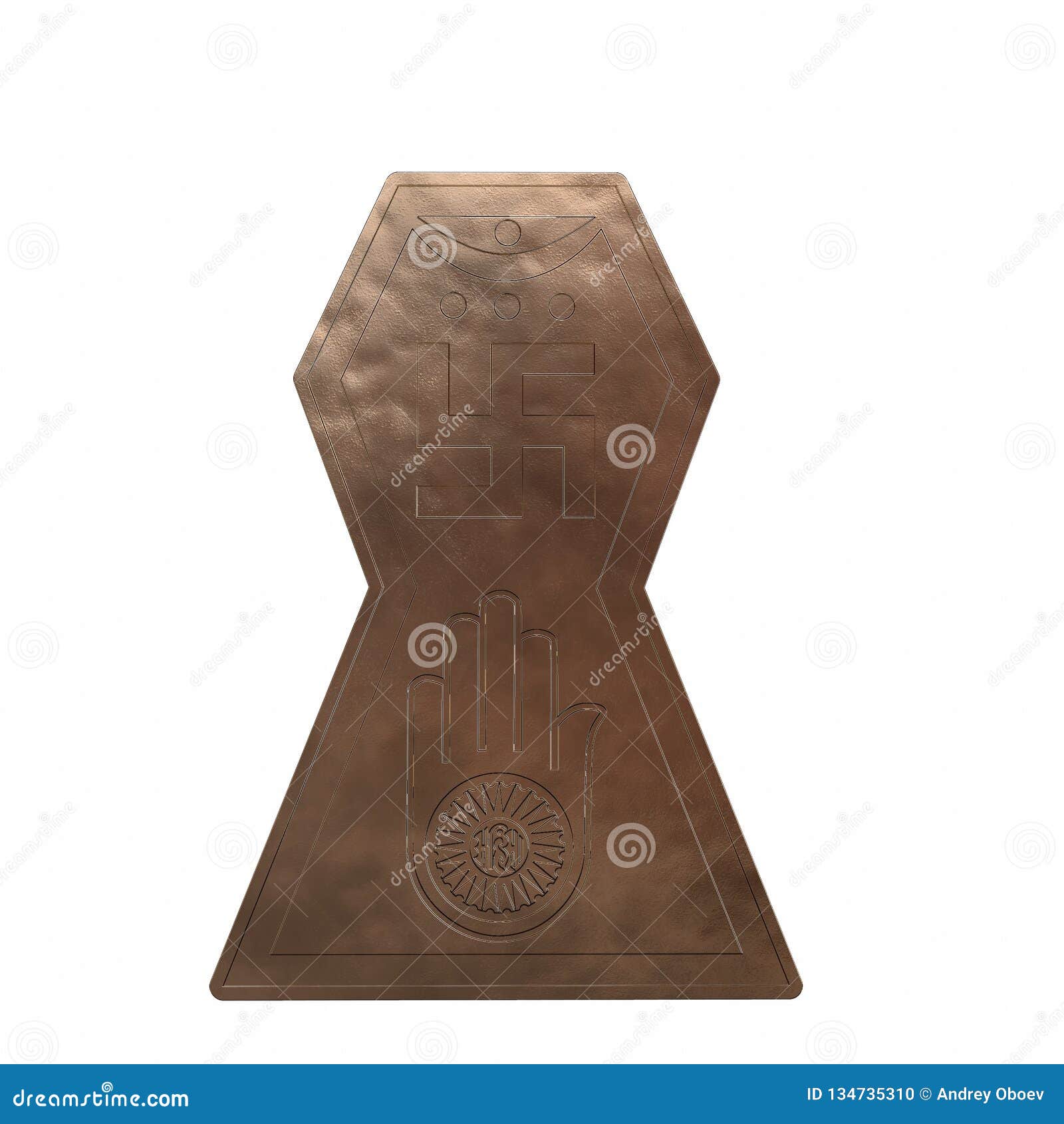 Copper Symbol In Square Shape With Metallic Border And Transparent ...