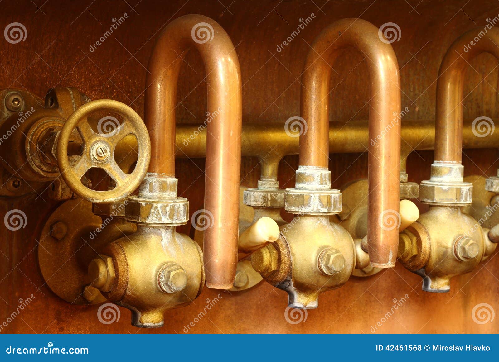 Copper taps stock photo. Image of industrial, closure - 42461568