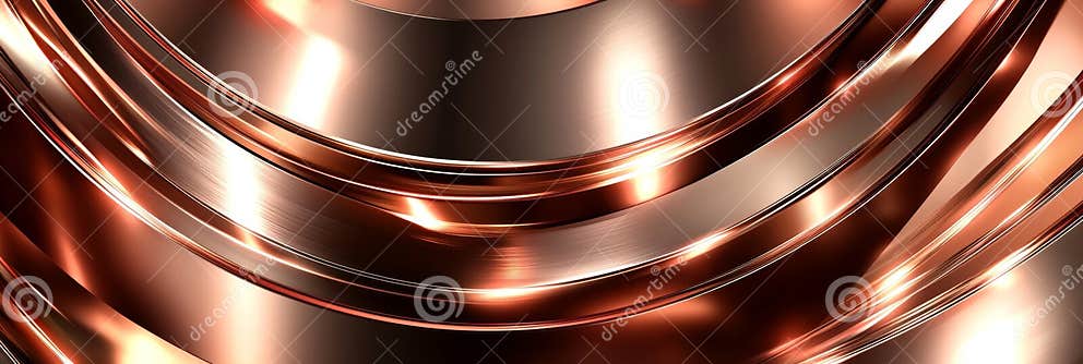 Copper Texture with Abstract Swirls and Linear Pattern on Reflective ...