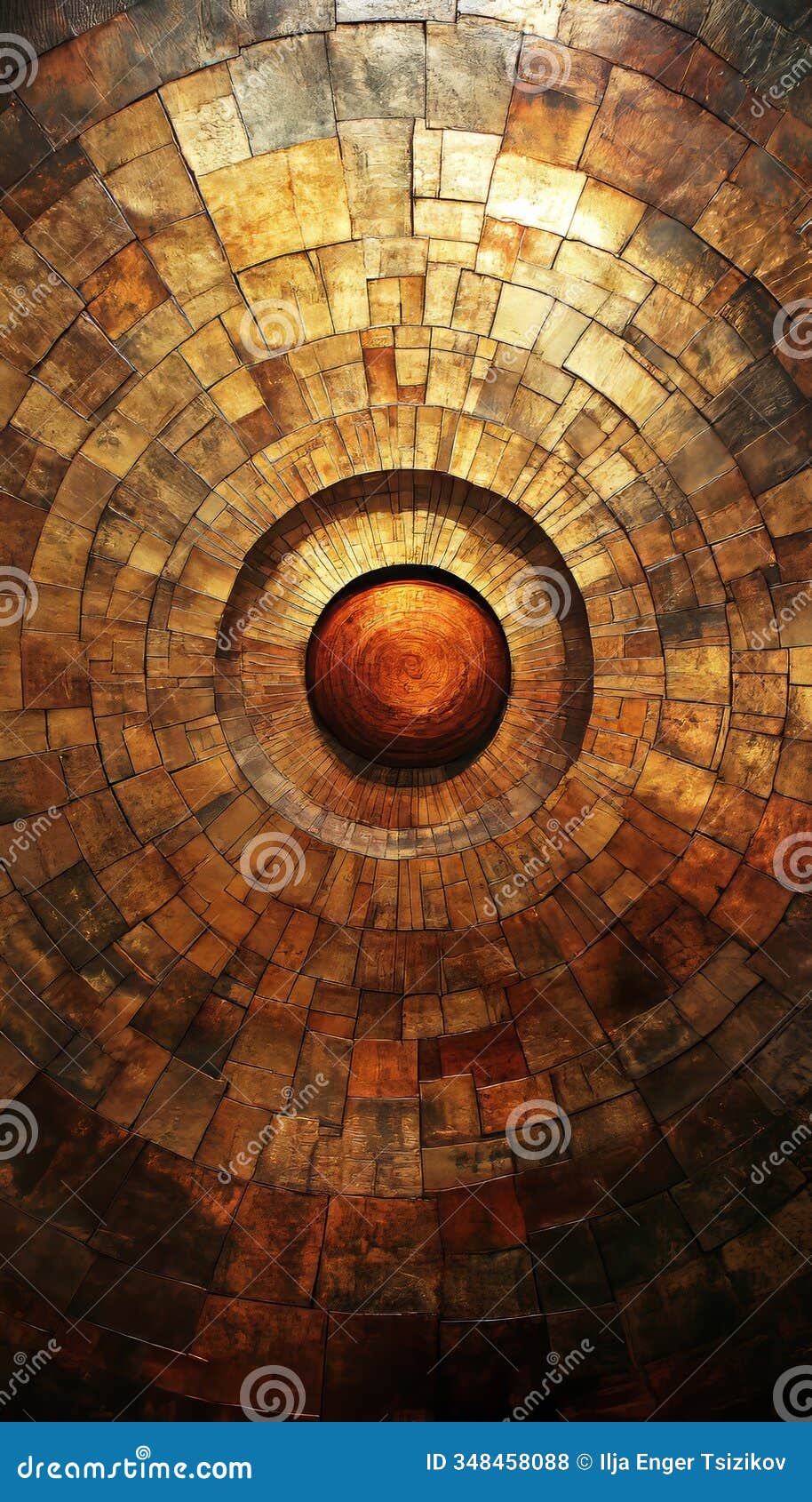 Pattern Of Concentric Spirals, Gradually Expanding. White Lines Against ...