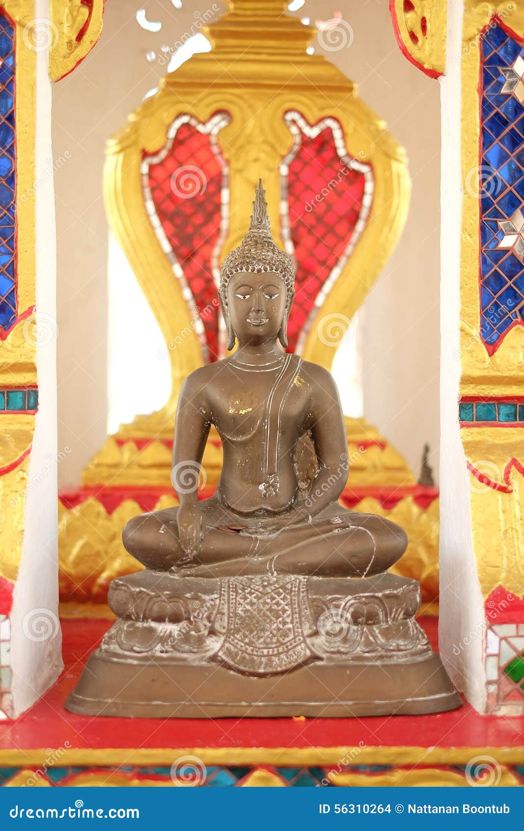 Copper Thai Buddha / Thailand Stock Photo - Image of landmark ...