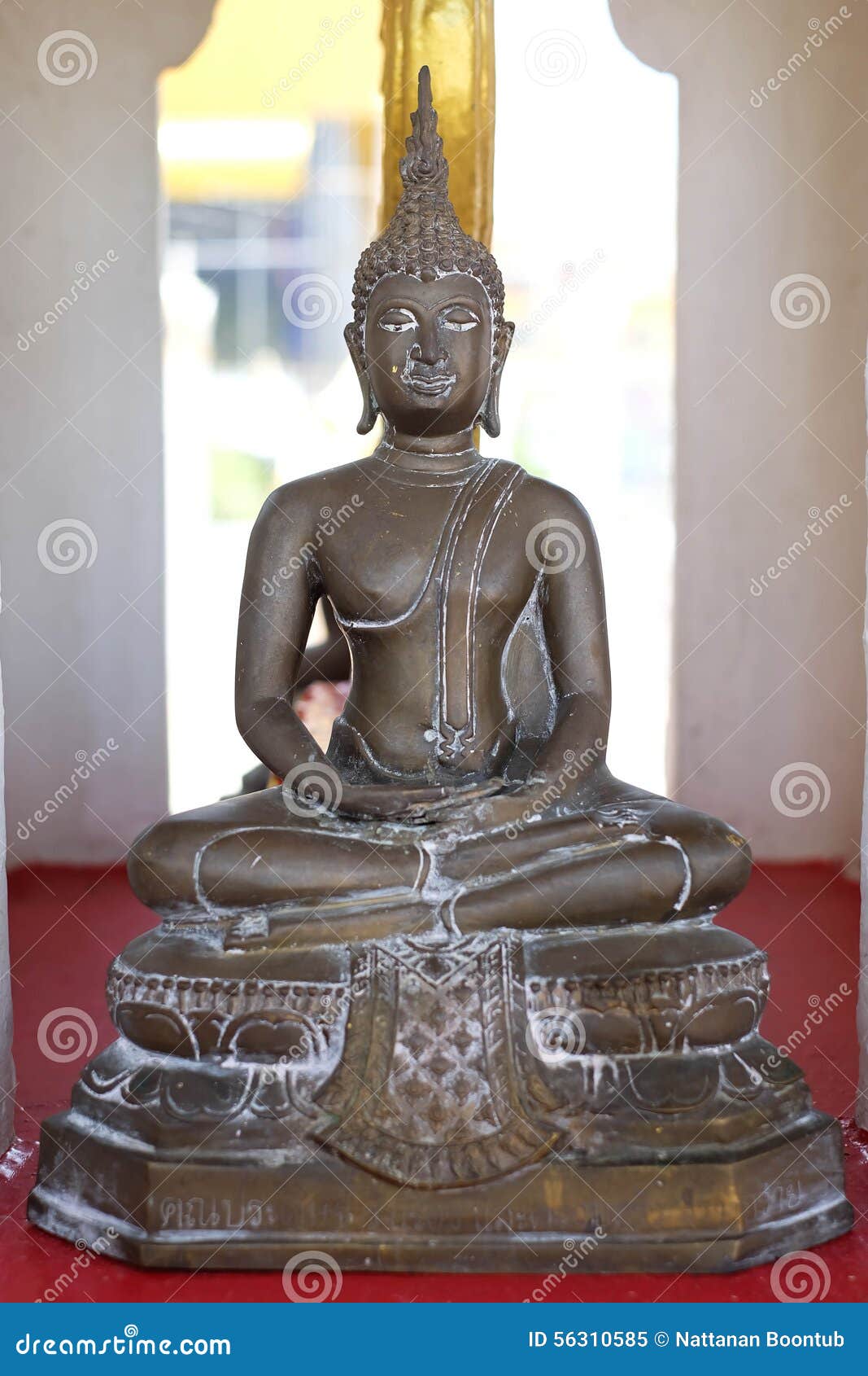 Copper Thai Buddha / Thailand Stock Image - Image of meditation, pray ...