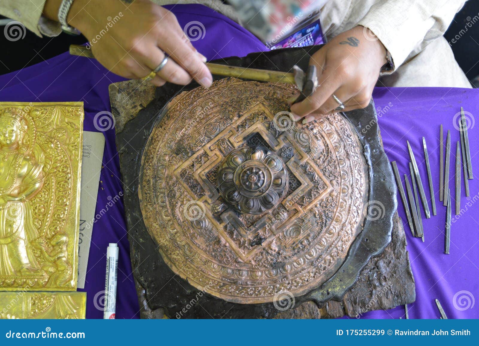 Copper tooling editorial stock image. Image of woman - 175255299