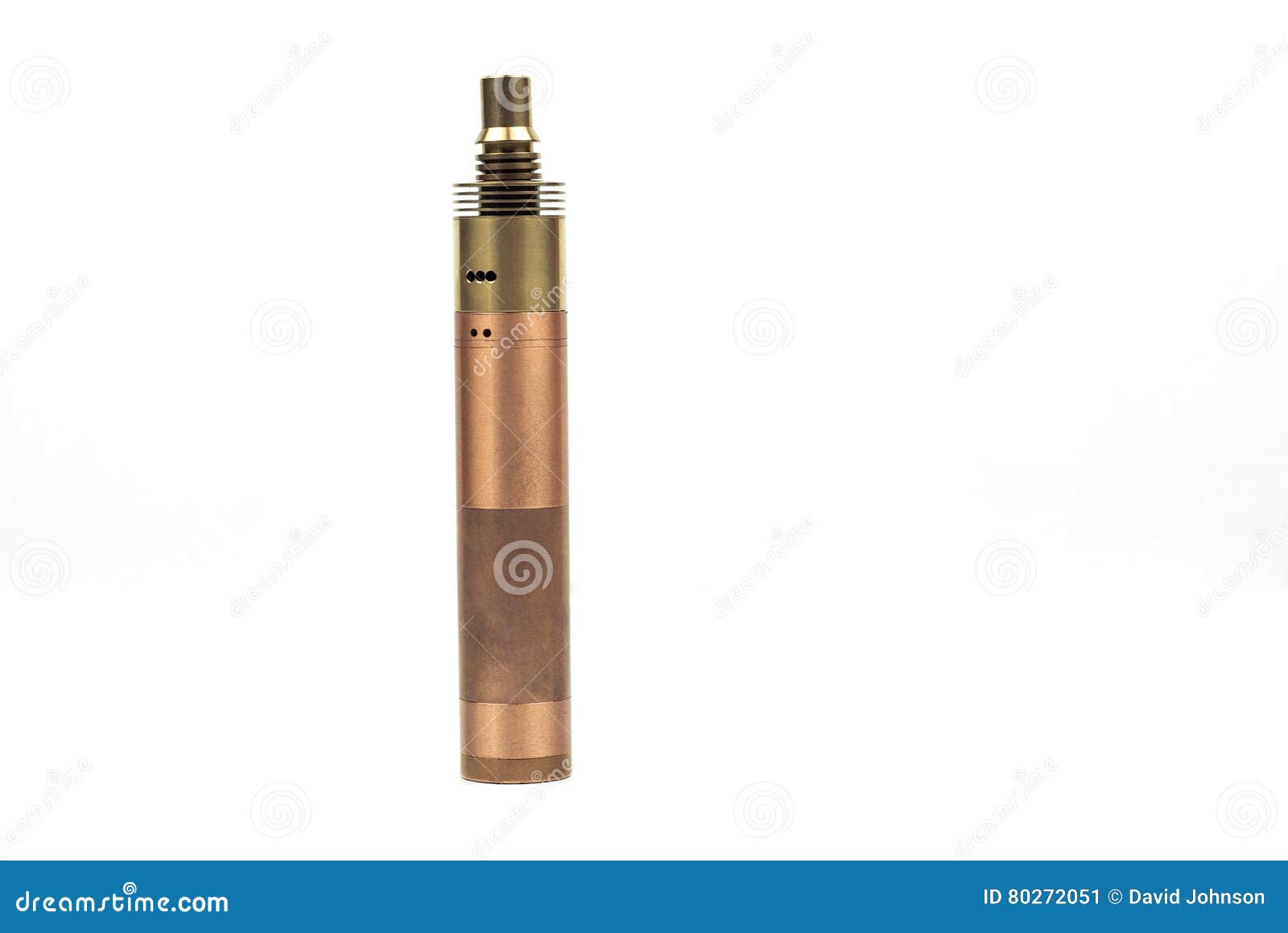 Copper Tube E-cigarette Vaping Mod Isolated Stock Image - Image of ...