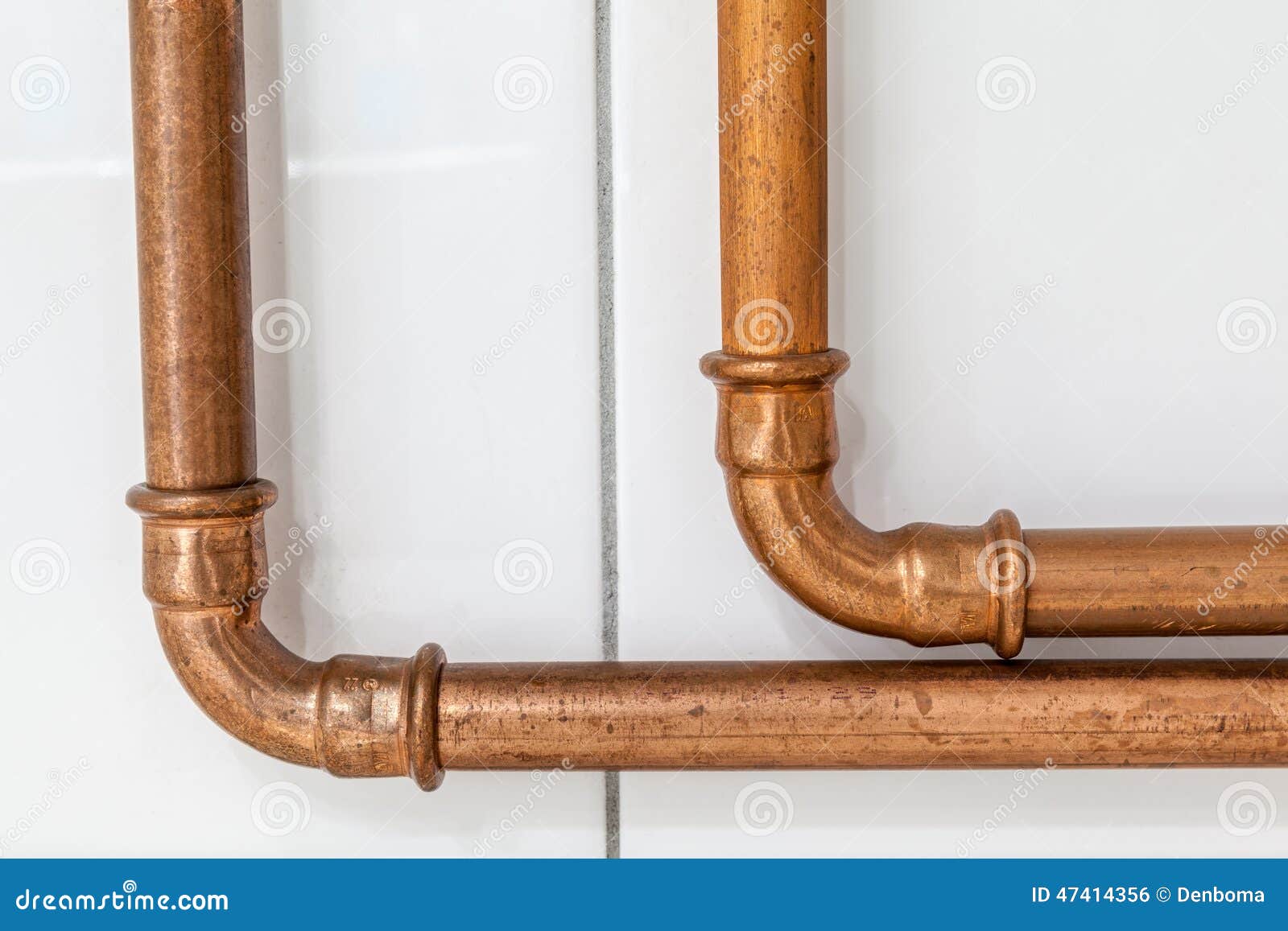Copper tubes stock photo. Image of steel, piping, central - 47414356