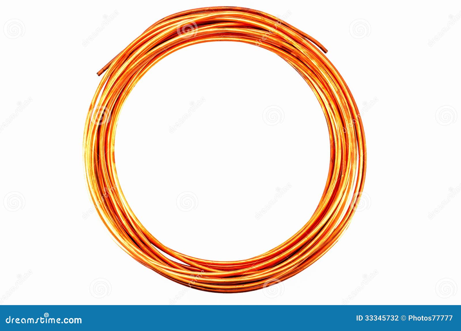 Copper Tubing on White Background Stock Photo - Image of concept ...