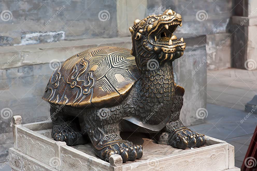 Copper Turtle stock photo. Image of tradition, long, bronze - 20186258