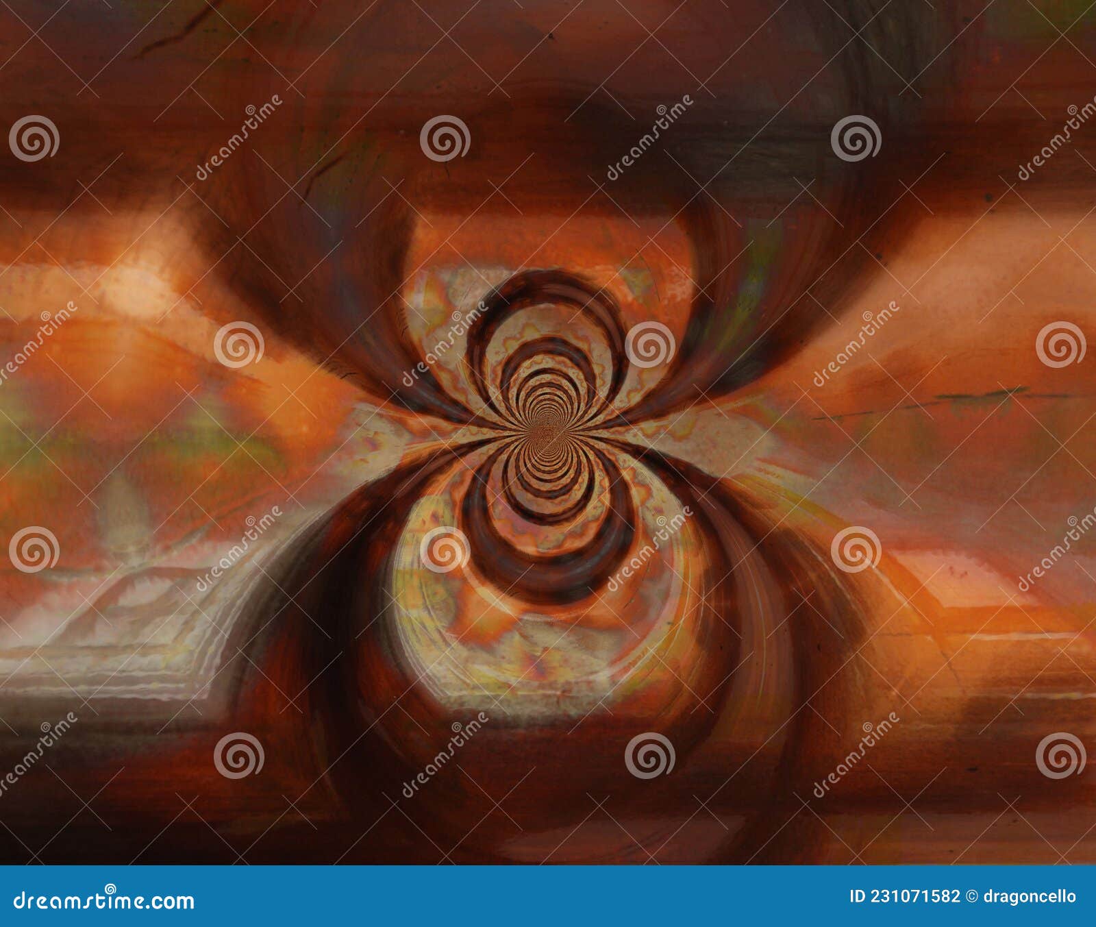 Copper Vortex stock illustration. Illustration of hallucinogenic ...