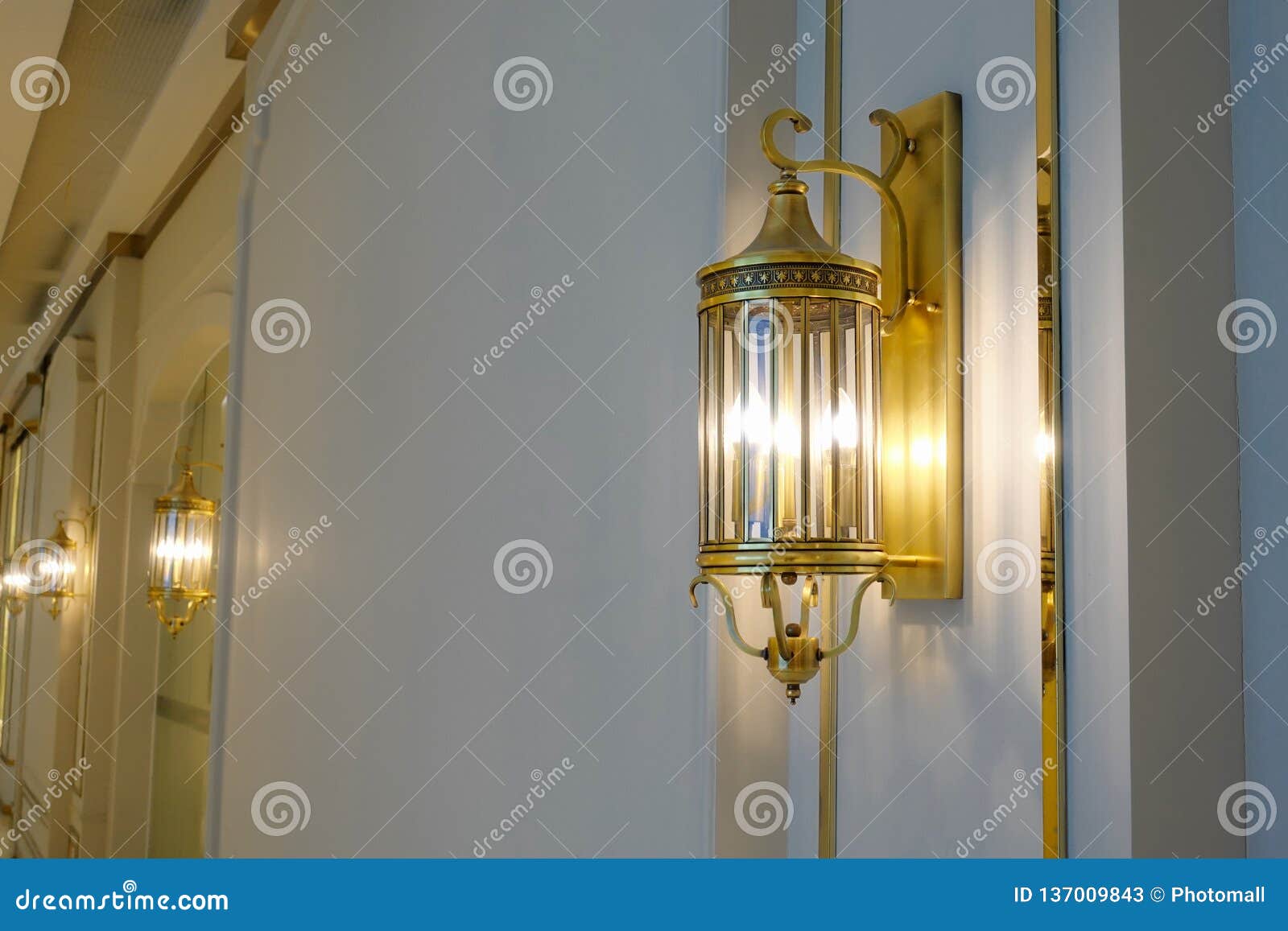Wall Fitting Bracket Light Wall Lamp Stock Image - Image of crystal ...