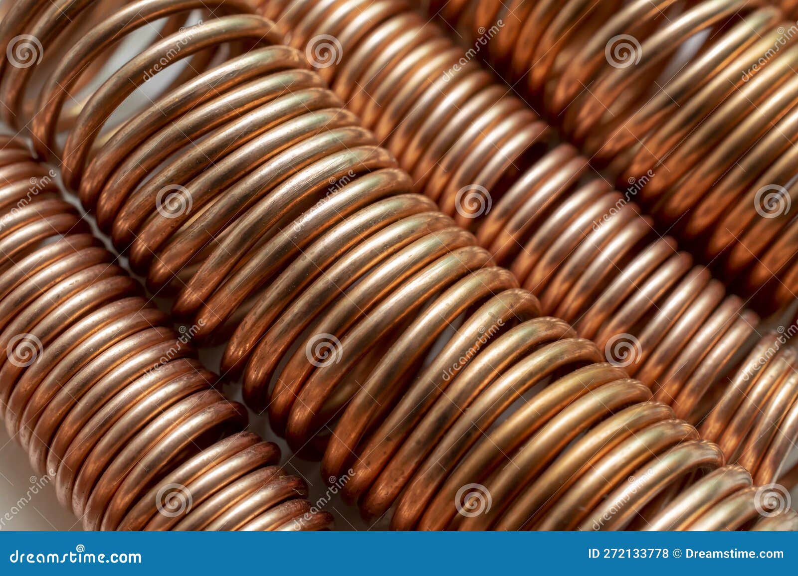 Copper Waste for Recycling. Copper Wires Coiled into Spirals Stock ...