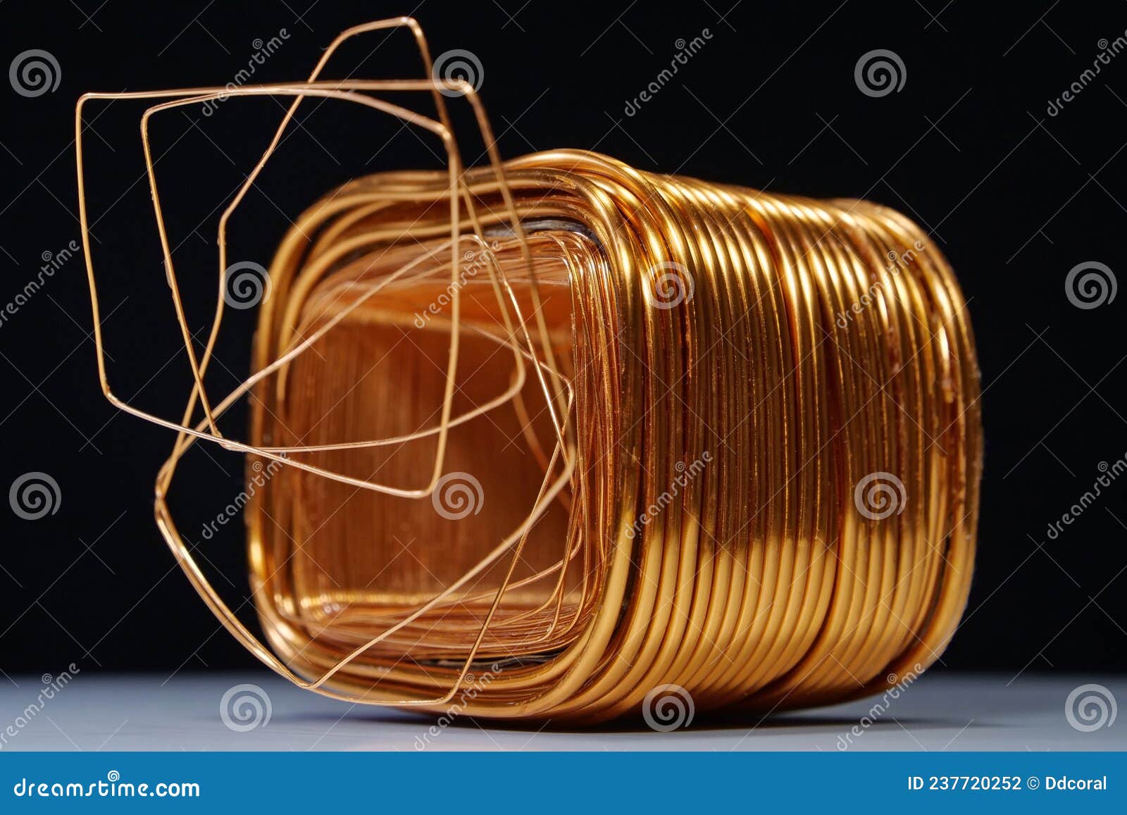 Copper Winding Of Step-down Single-phase Transformer Stock Photo ...
