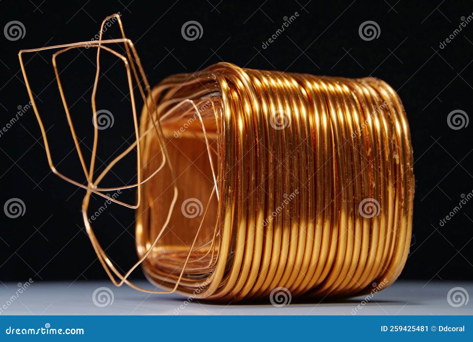 Copper Winding Of Step-down Single-phase Transformer Stock Image ...