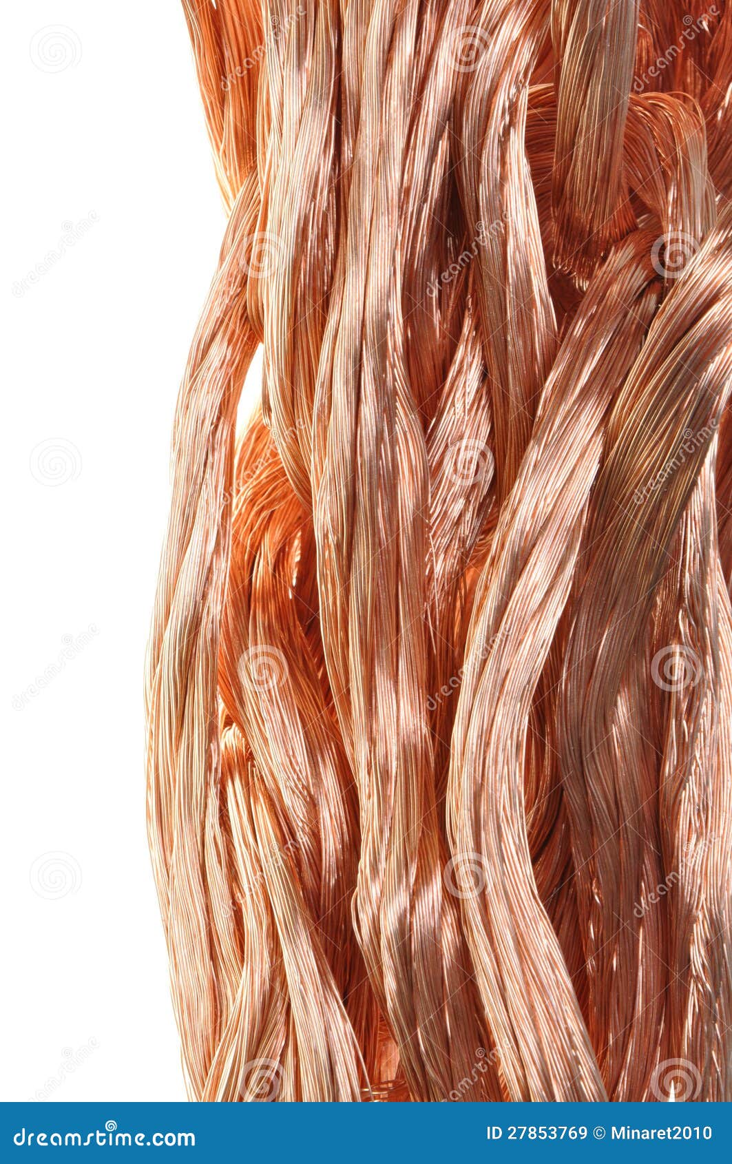 Copper Wire in Abstract Form Stock Image - Image of manufacture ...