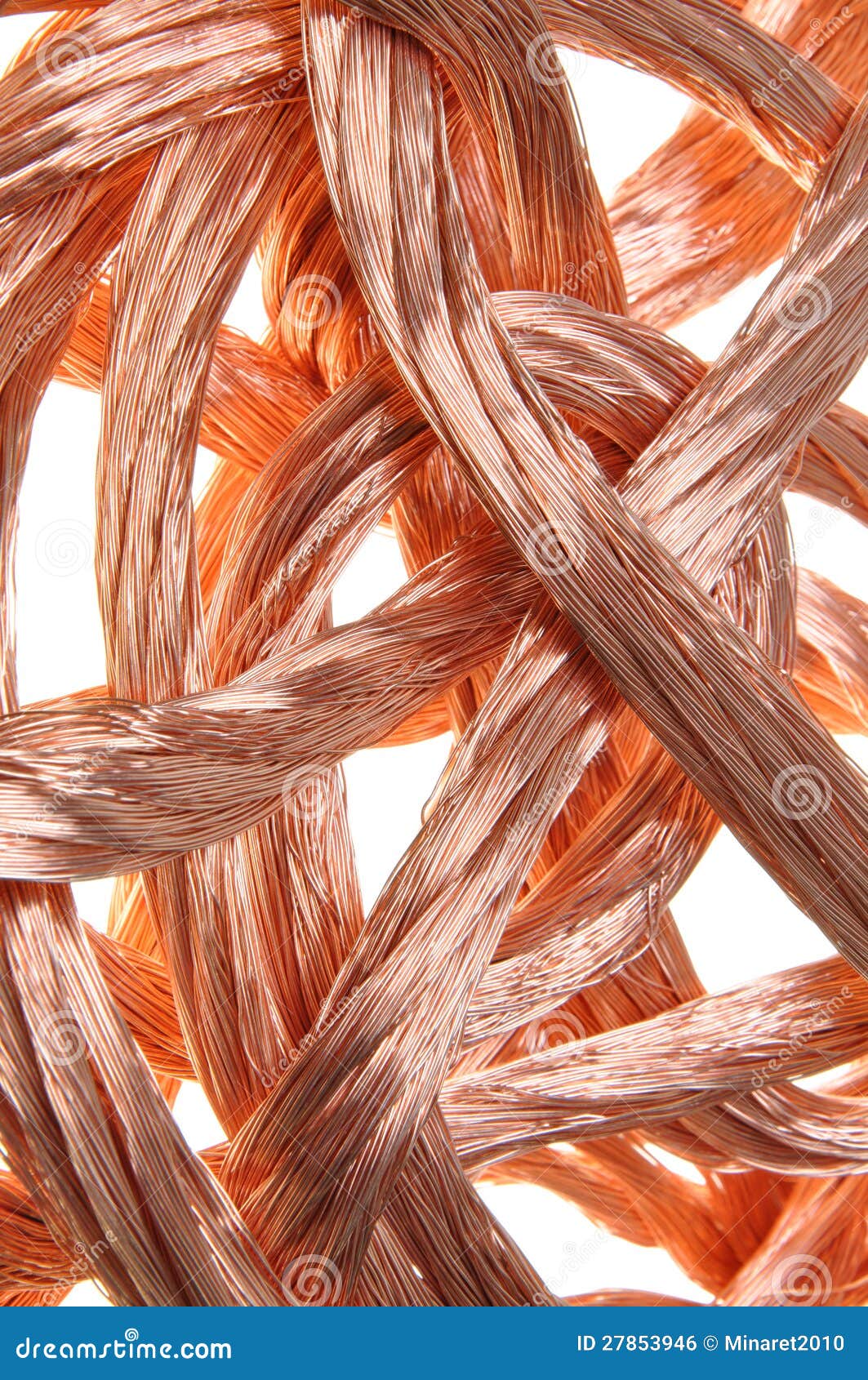Copper Wire in Abstract Form Stock Photo - Image of metals, industrial ...