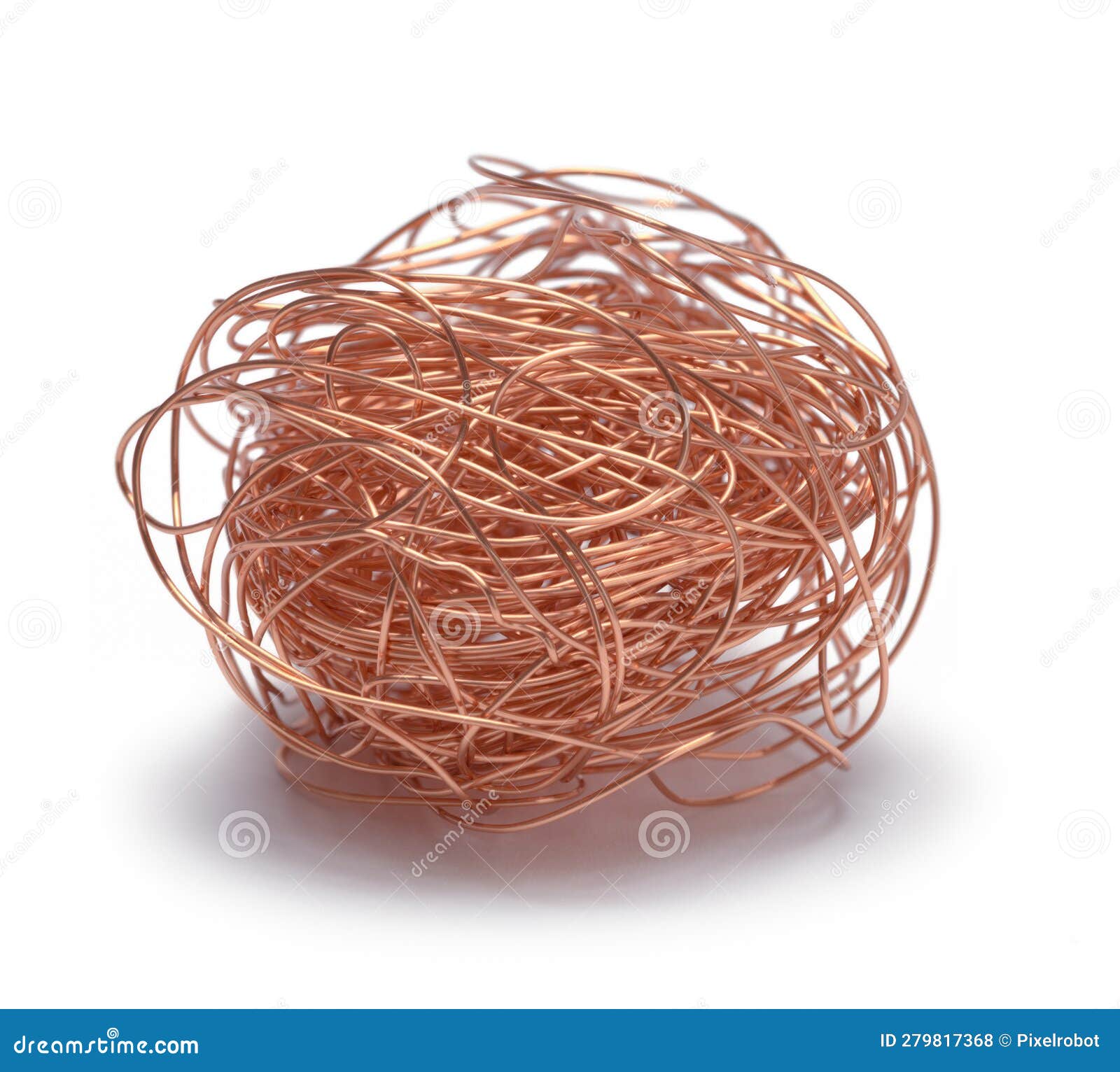 Copper Wire Ball stock photo. Image of spool, roll, electricity - 279817368