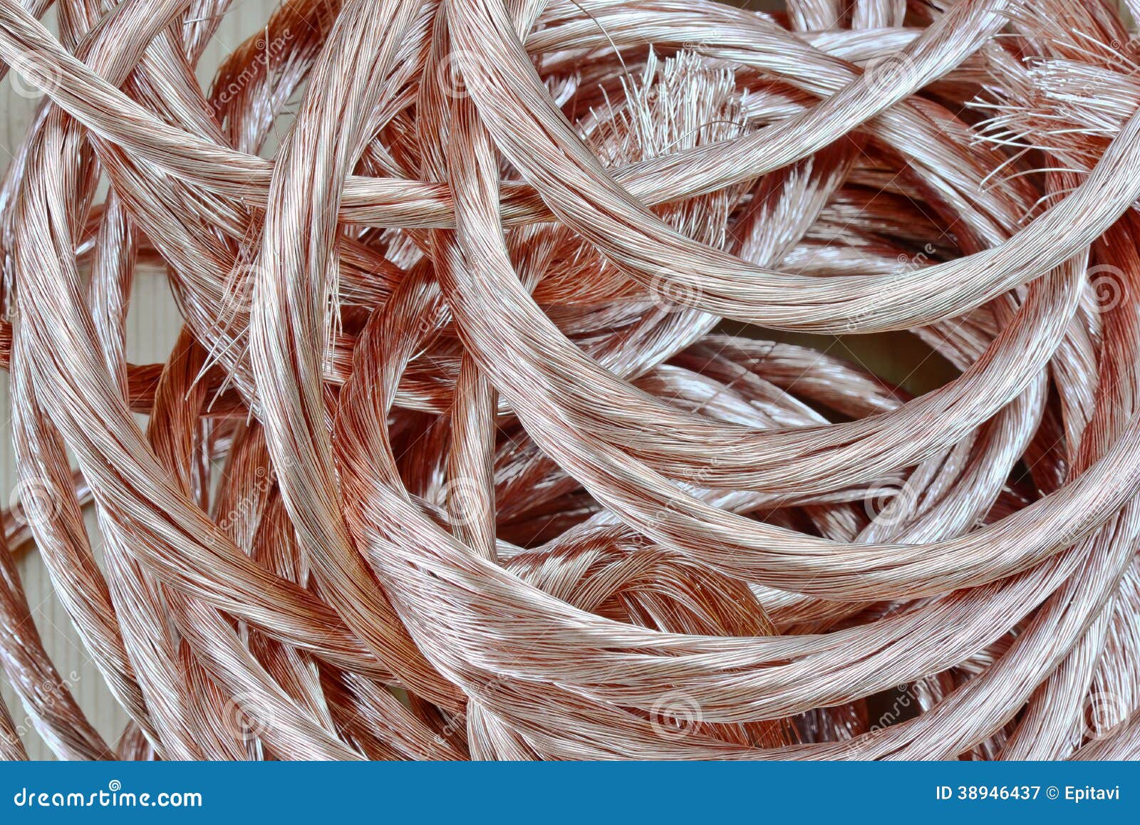Copper wire stock image. Image of cable, electrical, macro - 38946437