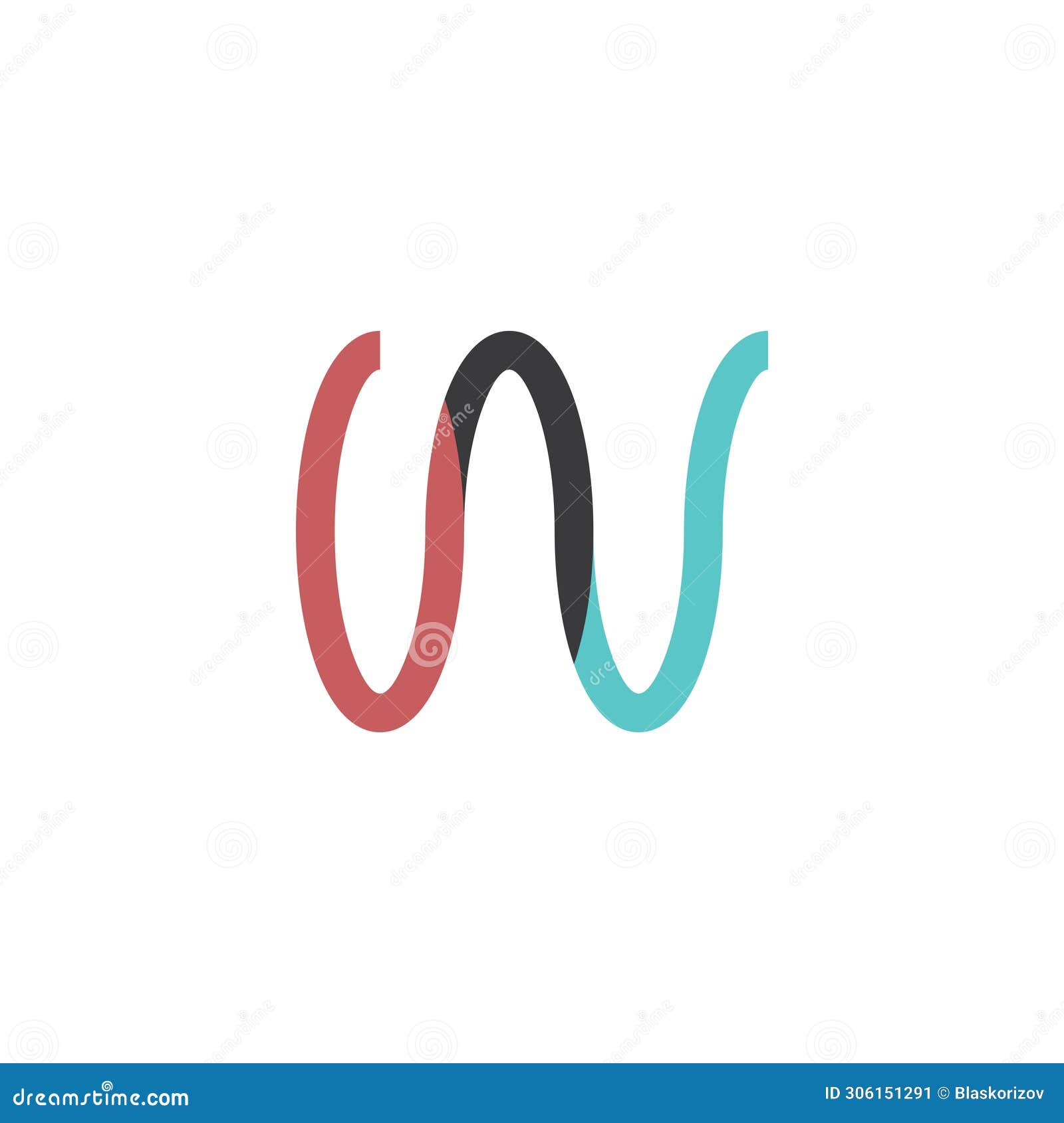 Copper Wire Cable Logo Letter W Icon Stock Vector - Illustration of ...