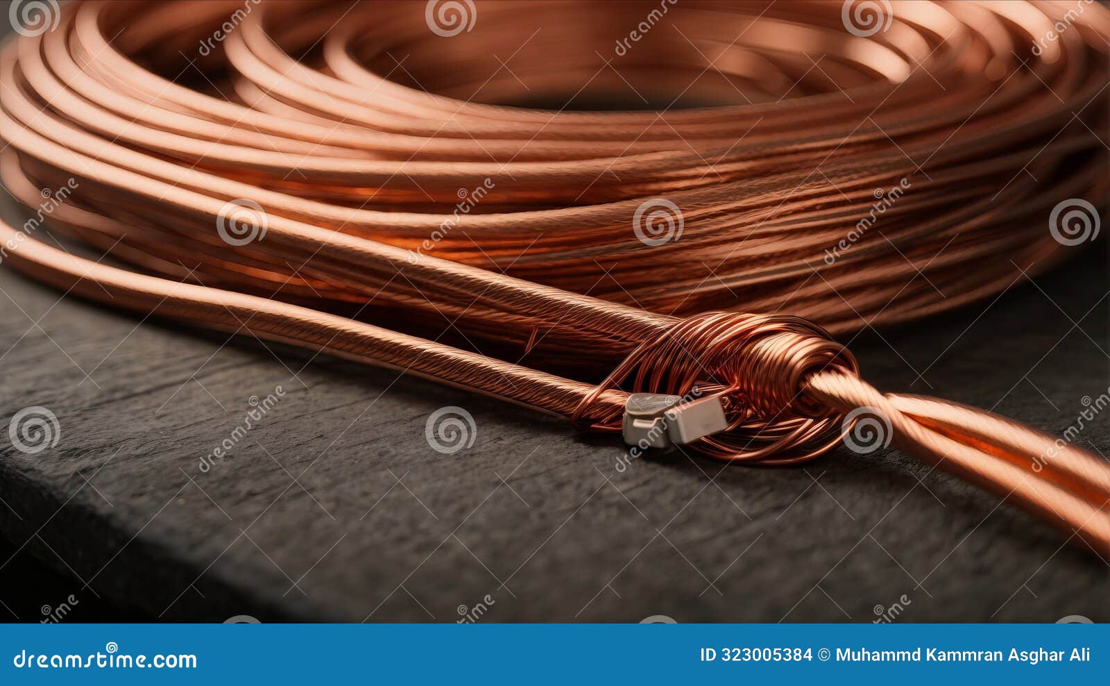 Copper Wire Cable, Raw Material Energy Industry Stock Illustration ...