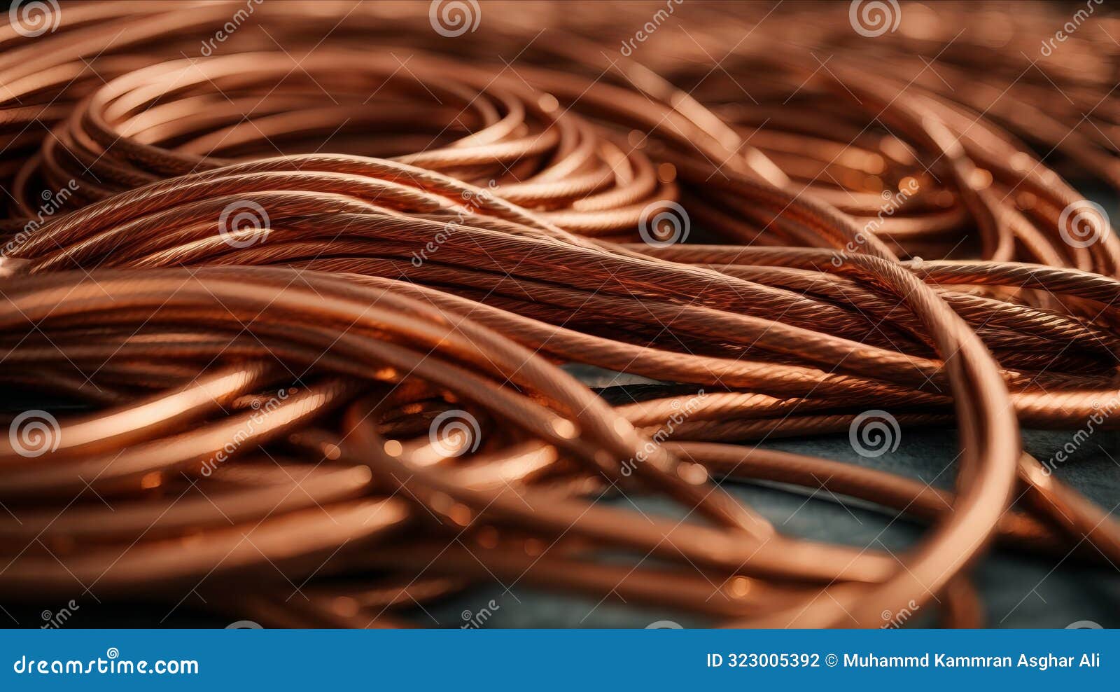 Copper Wire Cable, Raw Material Energy Industry Stock Illustration ...