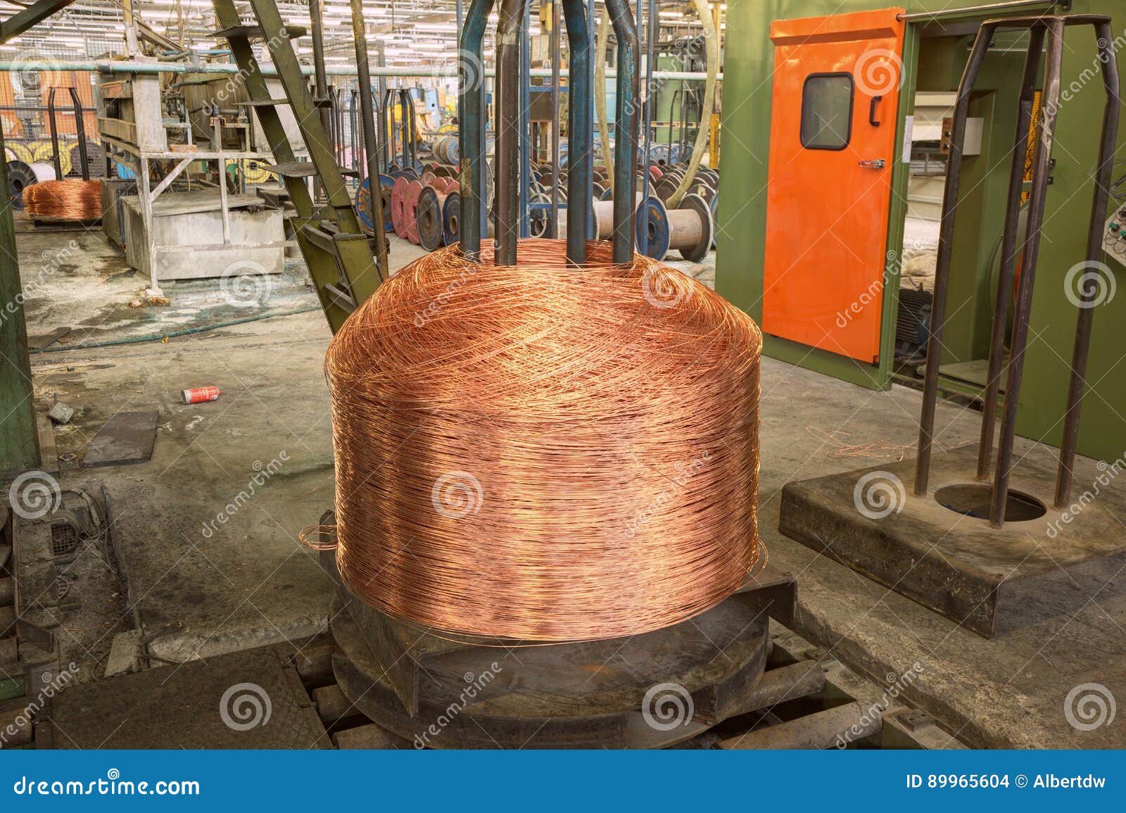 Copper wire stock photo. Image of industrial, rolls, closeup - 89965604