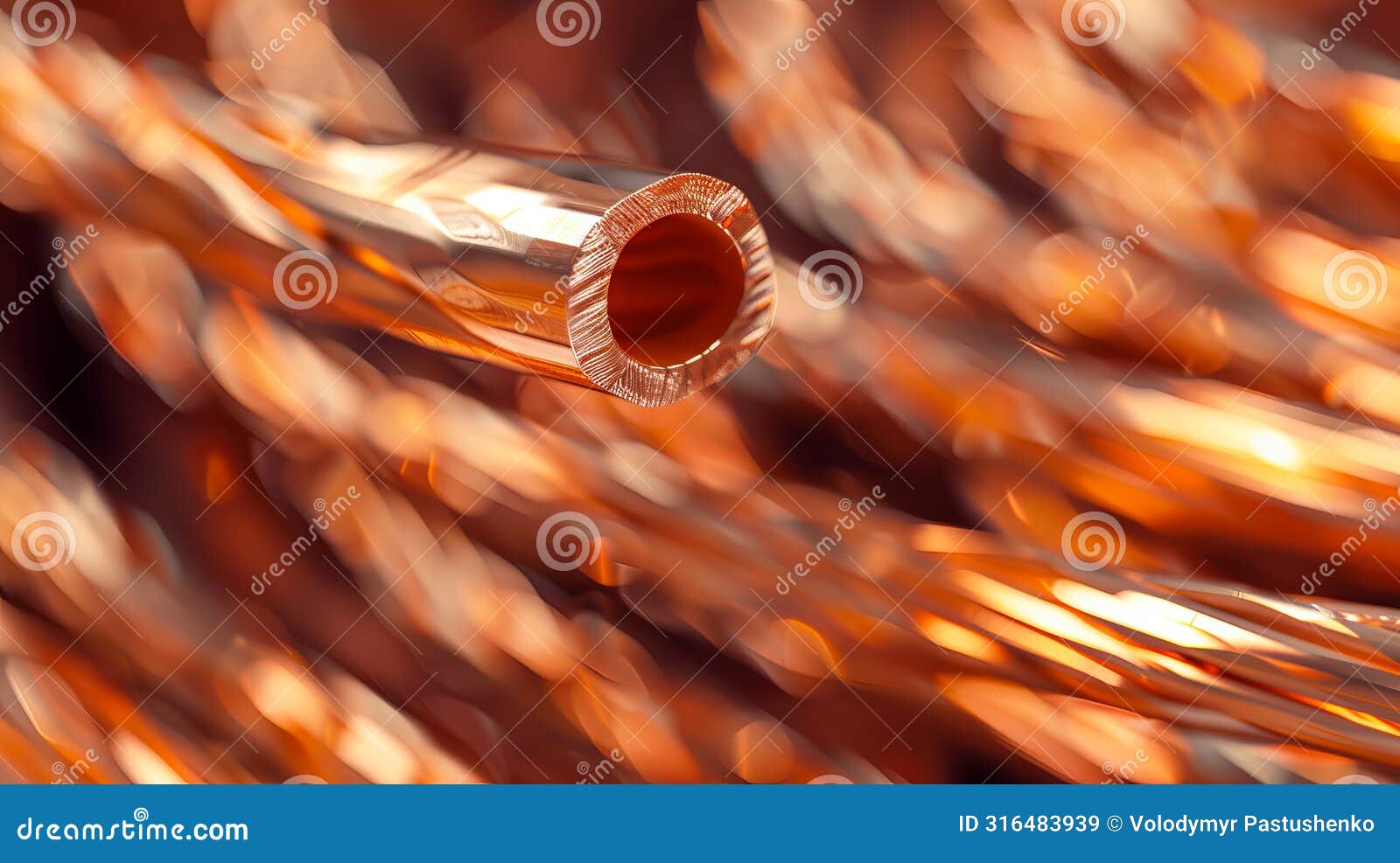 Copper Wire with a Close Up View Stock Image - Image of winter, strip ...