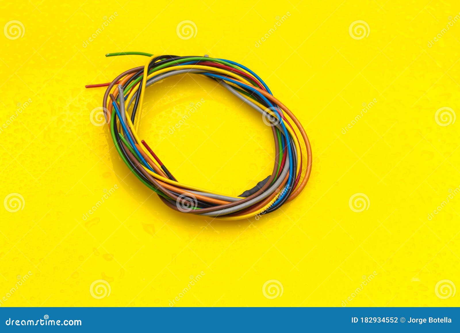 Copper Wire, Conductor of Electricity Stock Photo - Image of black ...