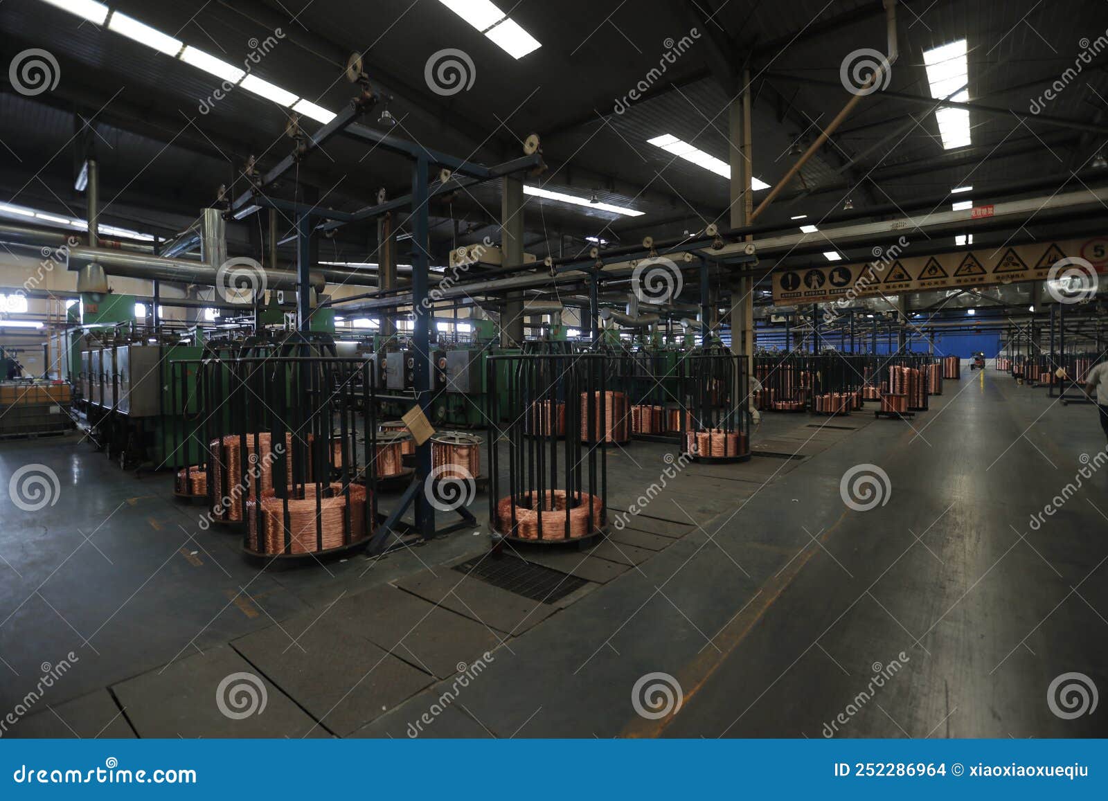 Copper Wire Copper Pipe Processing Machine Stock Photo - Image of lathe ...