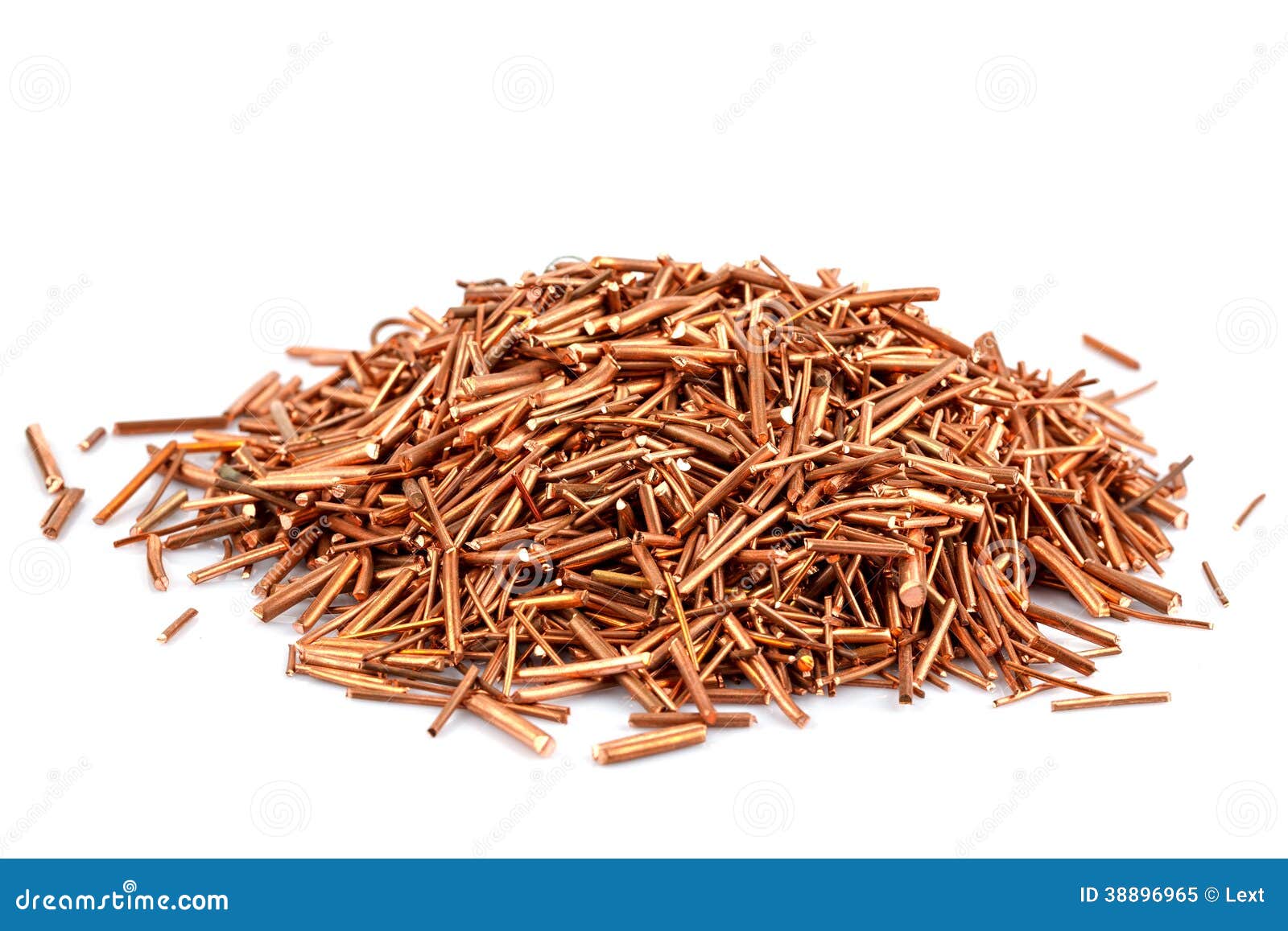 Copper Wire is Cut into Pieces Isolated Stock Image - Image of ...