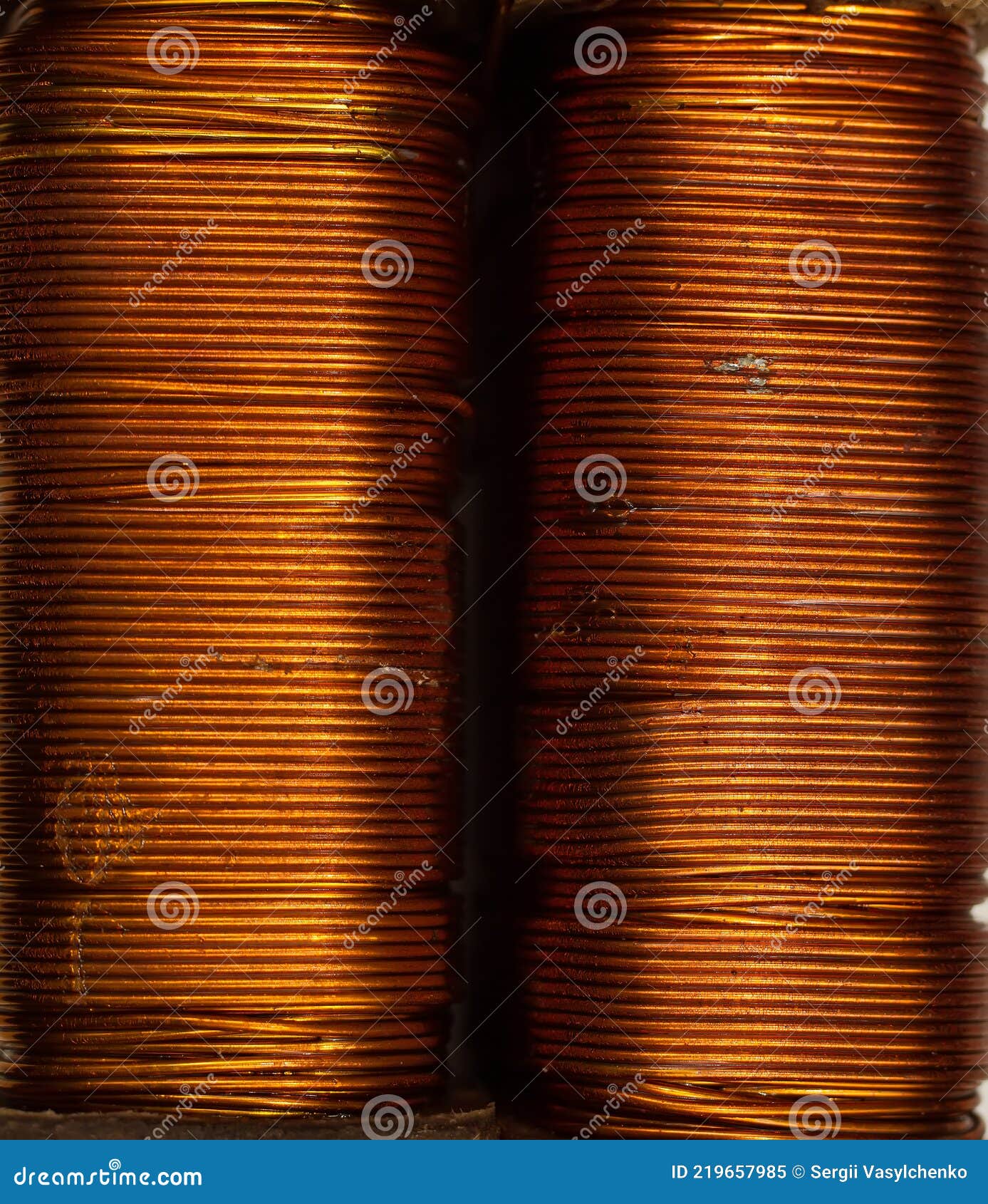 Copper Wire Electrical Transformer Windings. Stock Image - Image of ...