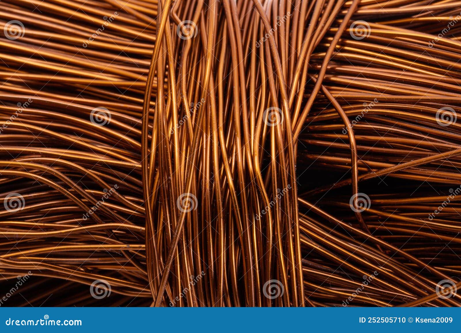 Copper Wire Isolated on White Background Stock Photo - Image of power ...