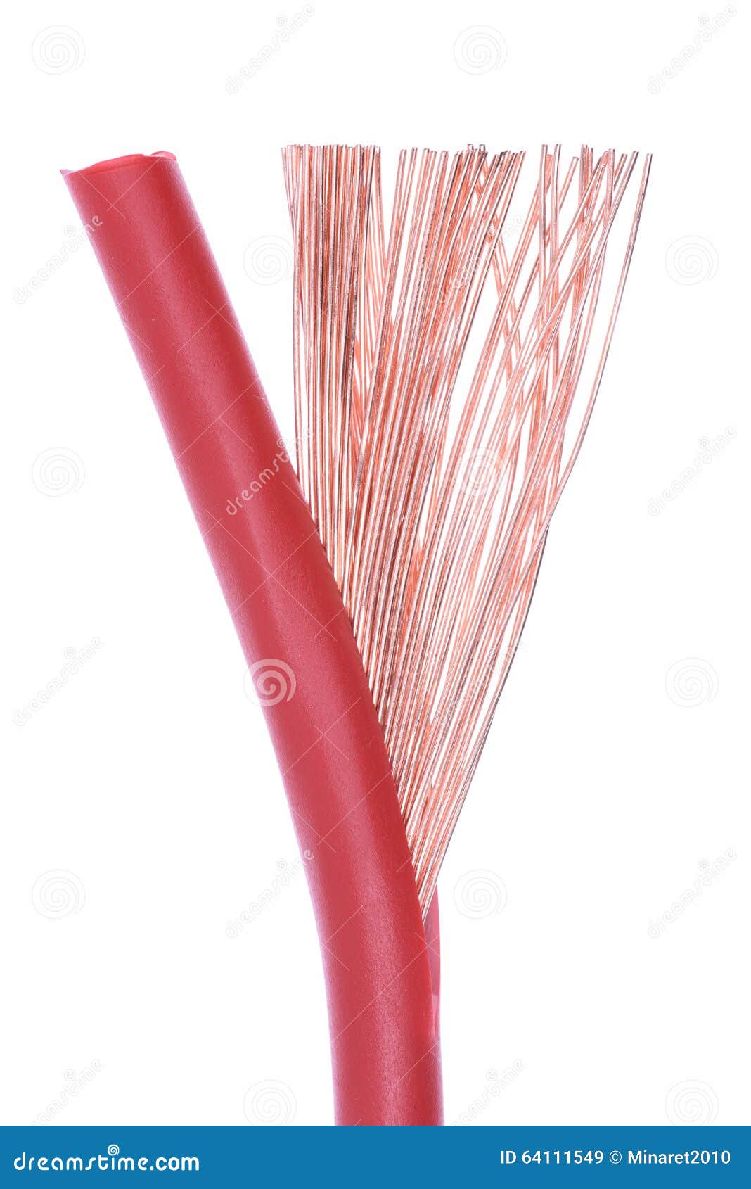 Copper wire stock image. Image of isolation, danger, voltage - 64111549