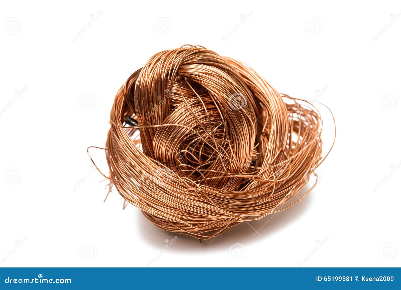 Copper wire isolated stock image. Image of energy, ball - 65199581