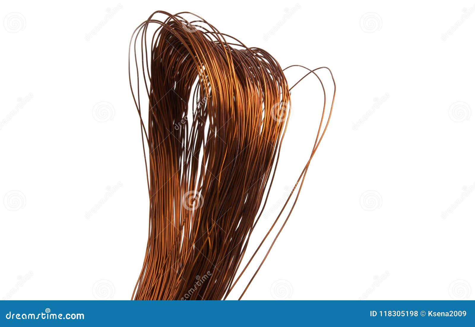 Copper wire isolated stock photo. Image of swirl, copper - 118305198
