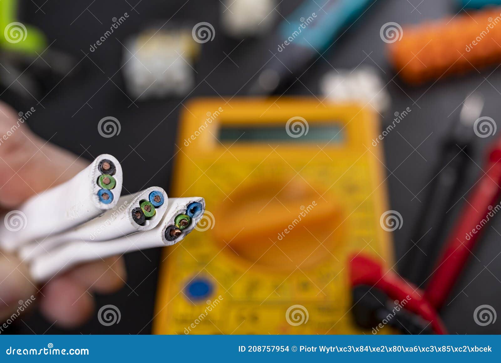 Copper Wire and Other Tools on the Workbench. Accessories for Repair ...