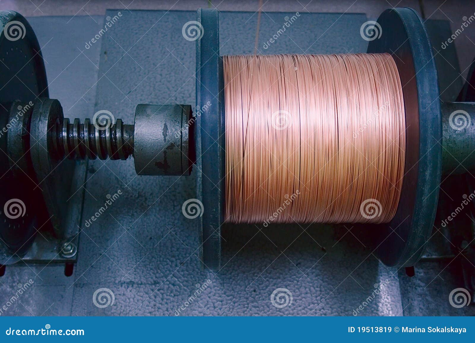 Copper wire reel stock image. Image of copper, closeup - 19513819