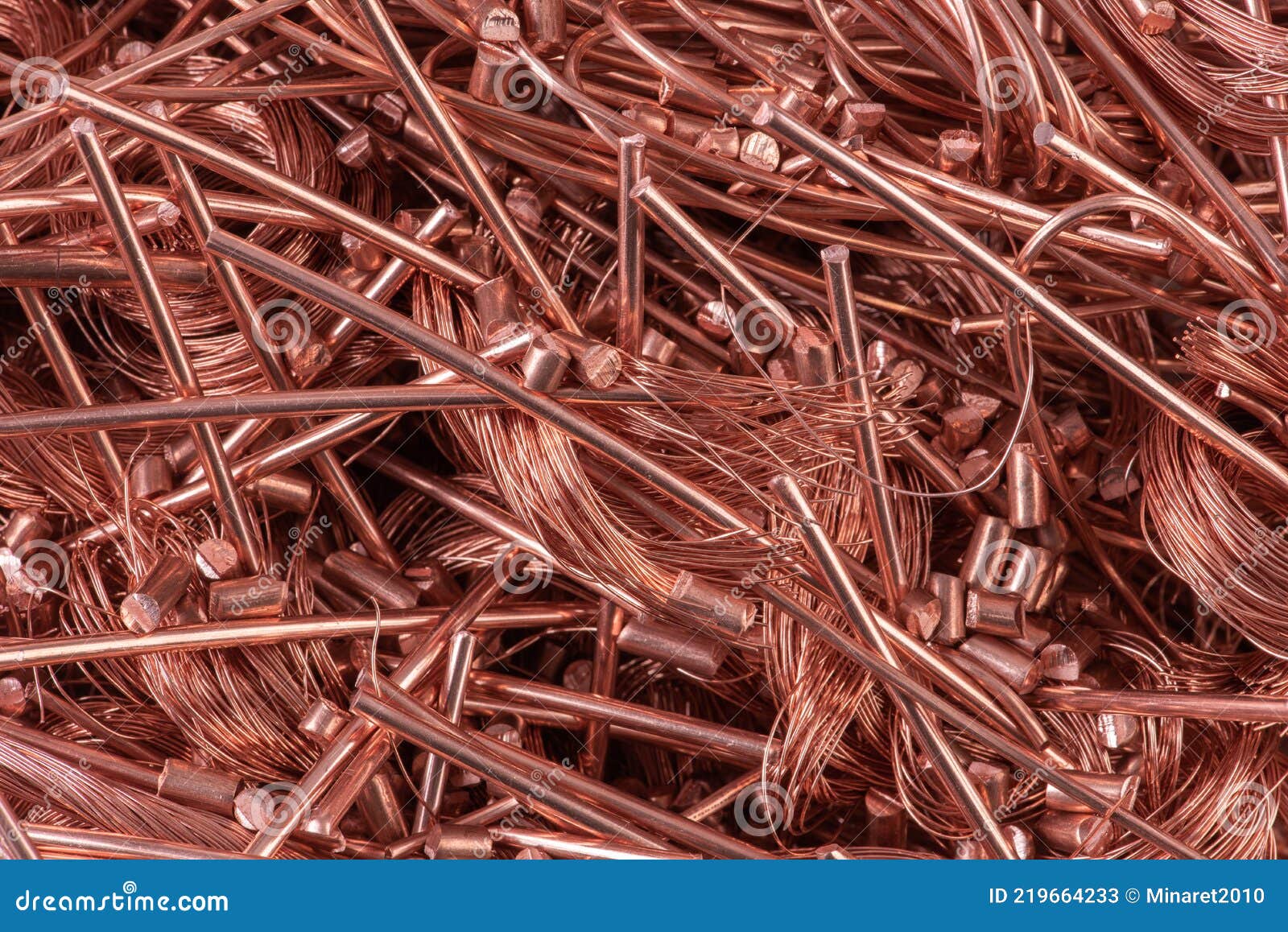 Copper Wire and Rod Scrap, Raw Materials Stock Image - Image of macro ...