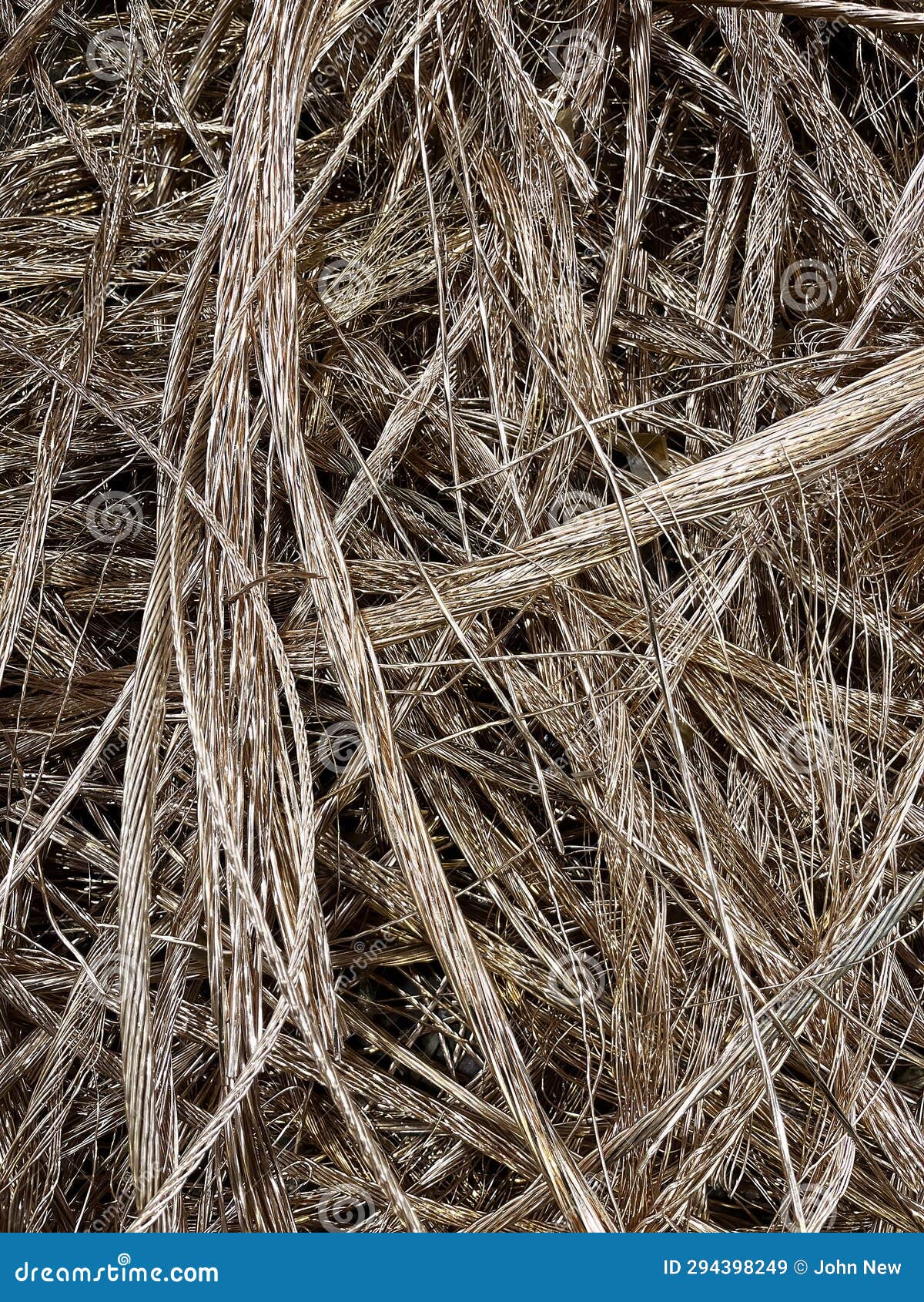 Copper Wire Scrap from a Cable Stripping Process Stock Image - Image of ...