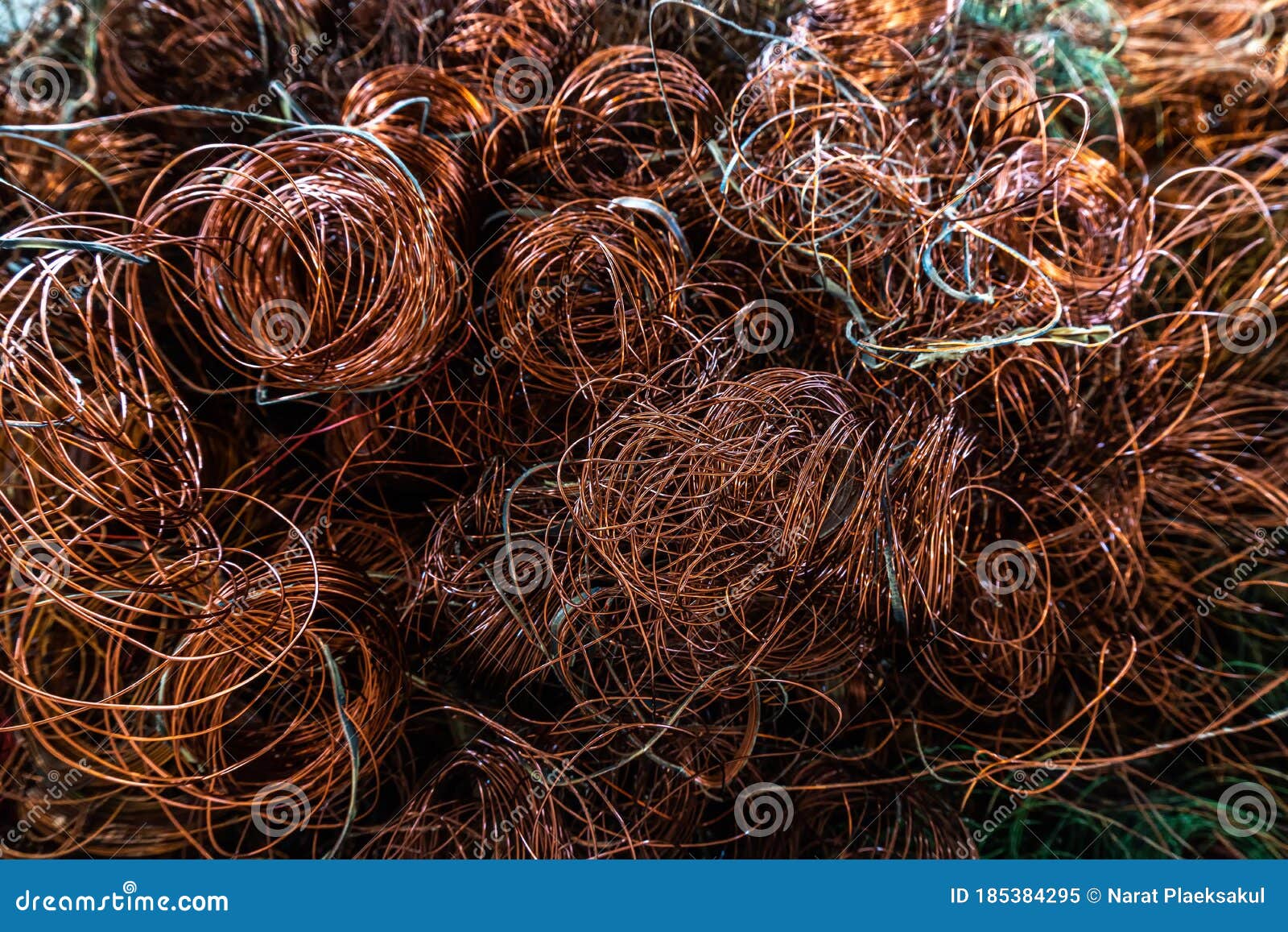 Copper Wire Scrap from Electric Cable Recycling. Stock Image - Image of ...