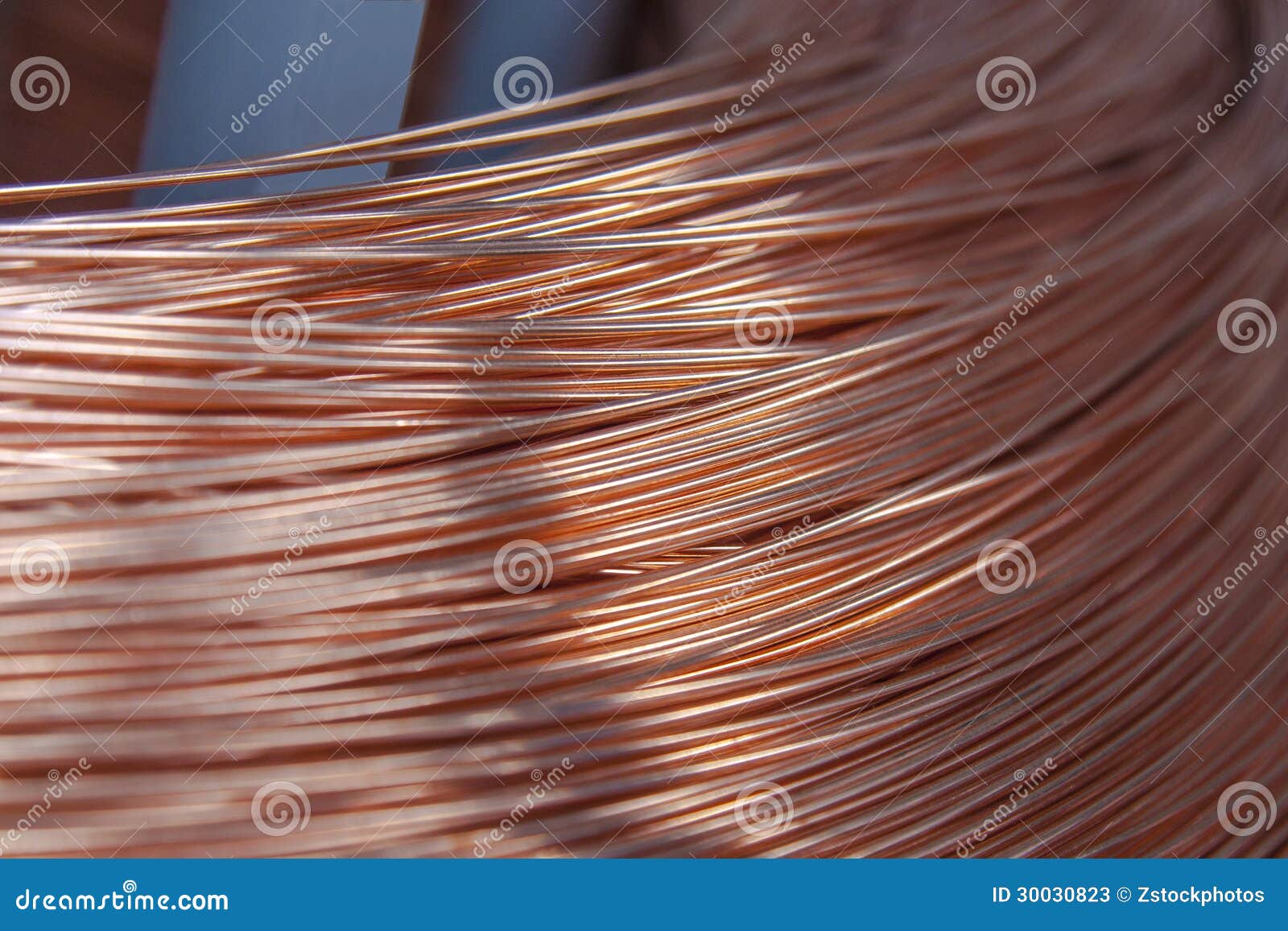 Copper wire stock image. Image of conductor, metallic - 30030823