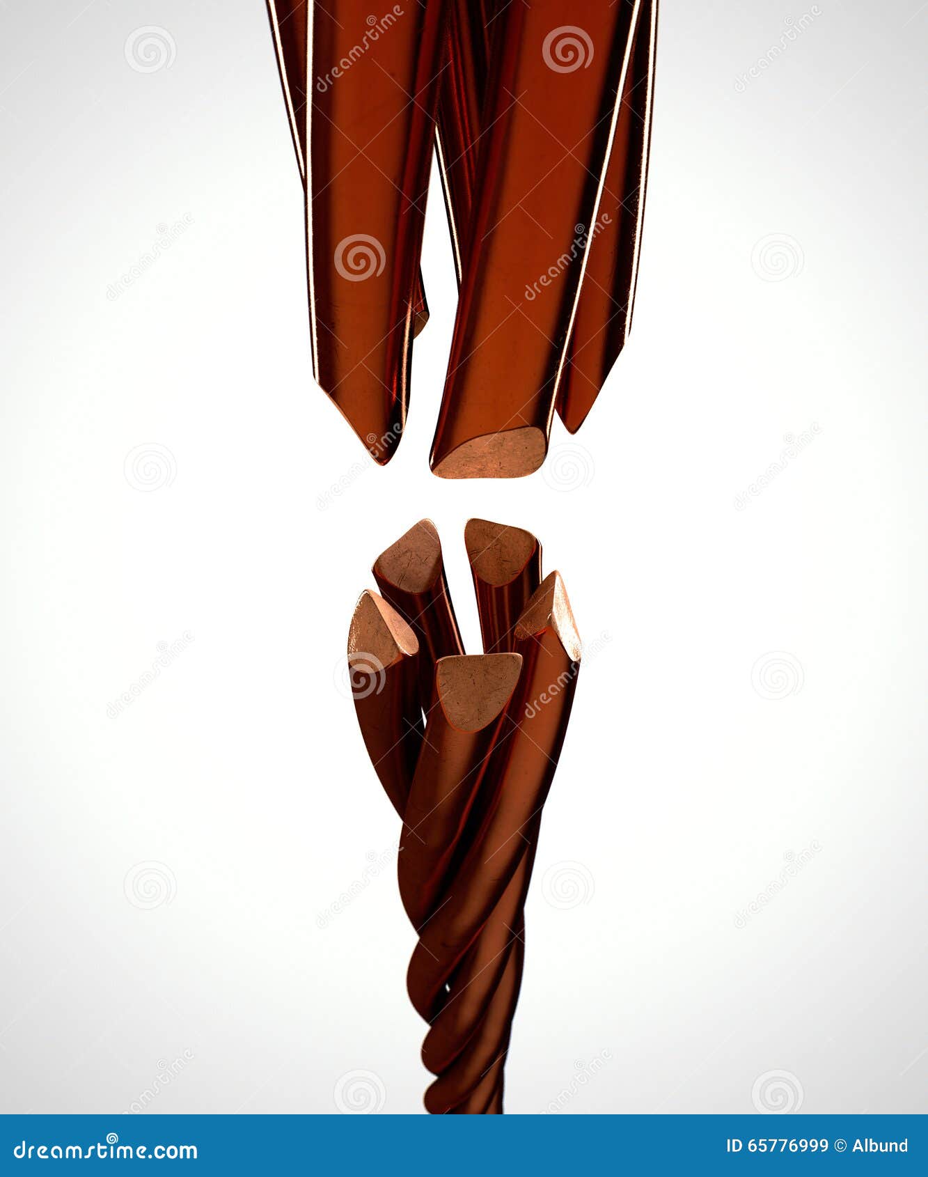 Copper Wire Strands Disconnected Stock Illustration - Illustration of ...