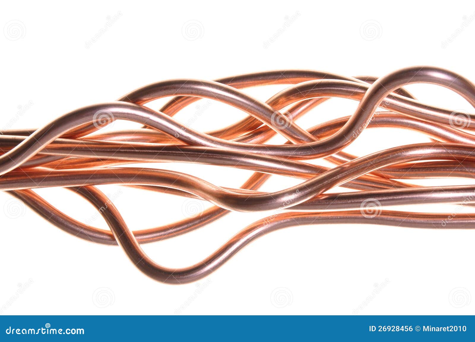 Copper wire wave stock photo. Image of swirl, secondary - 26928456