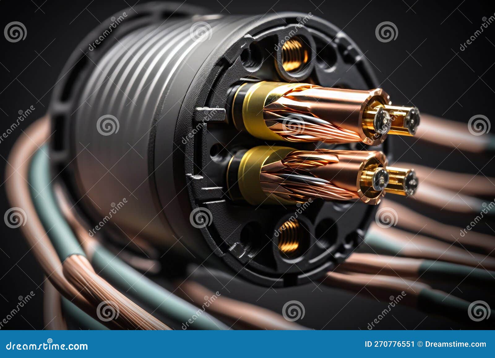 Copper Wires Cable in Winding Generative Ai Stock Illustration ...