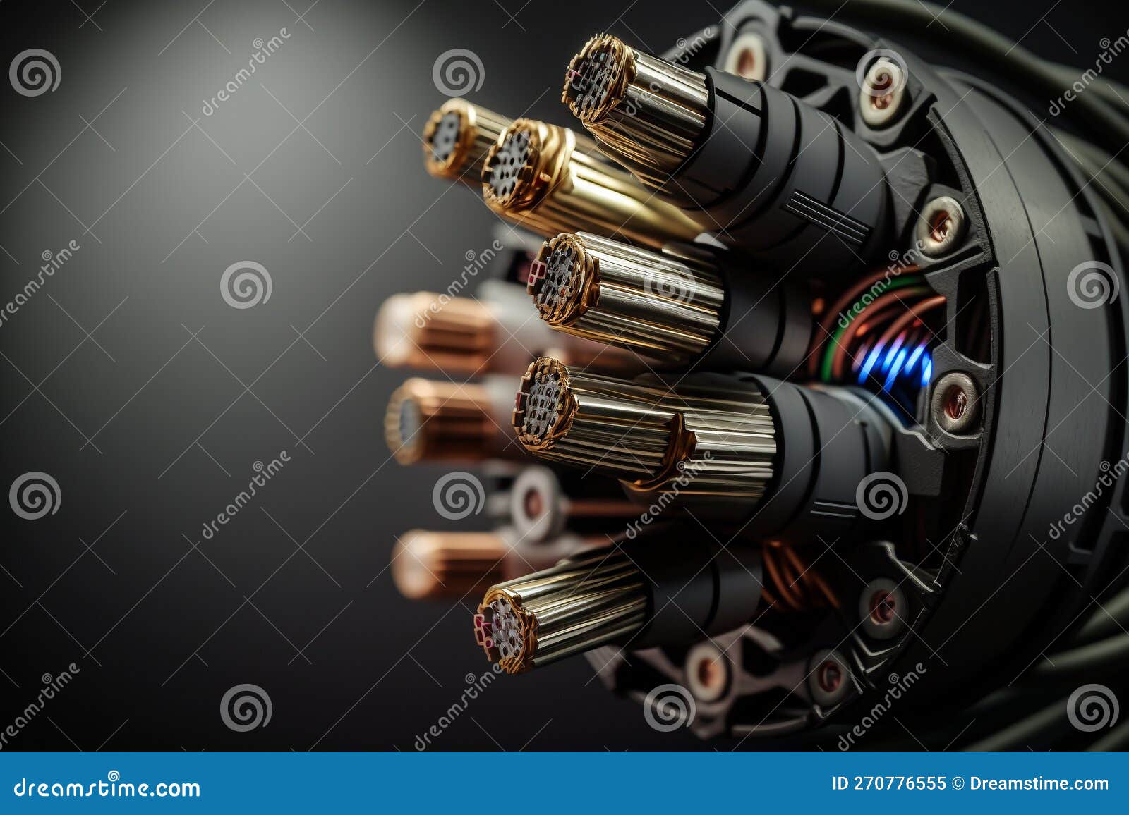 Copper Wires Cable in Winding Generative Ai Stock Illustration ...